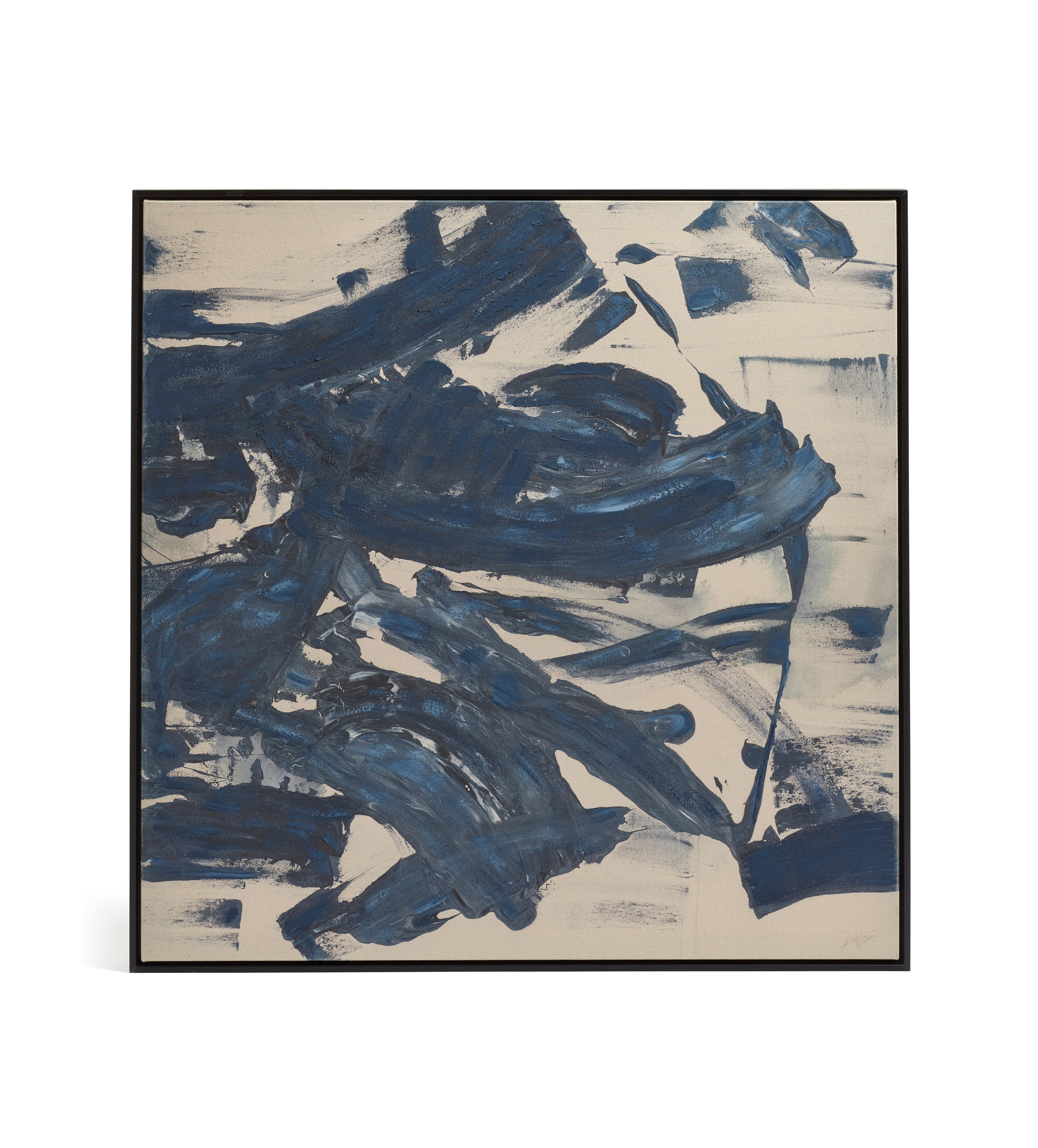Akili Framed Wall Art - Dark Blue | OKA