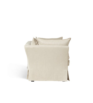 Avitus Linen 3-Seater Sofa - Flax Narrow Herringbone | OKA