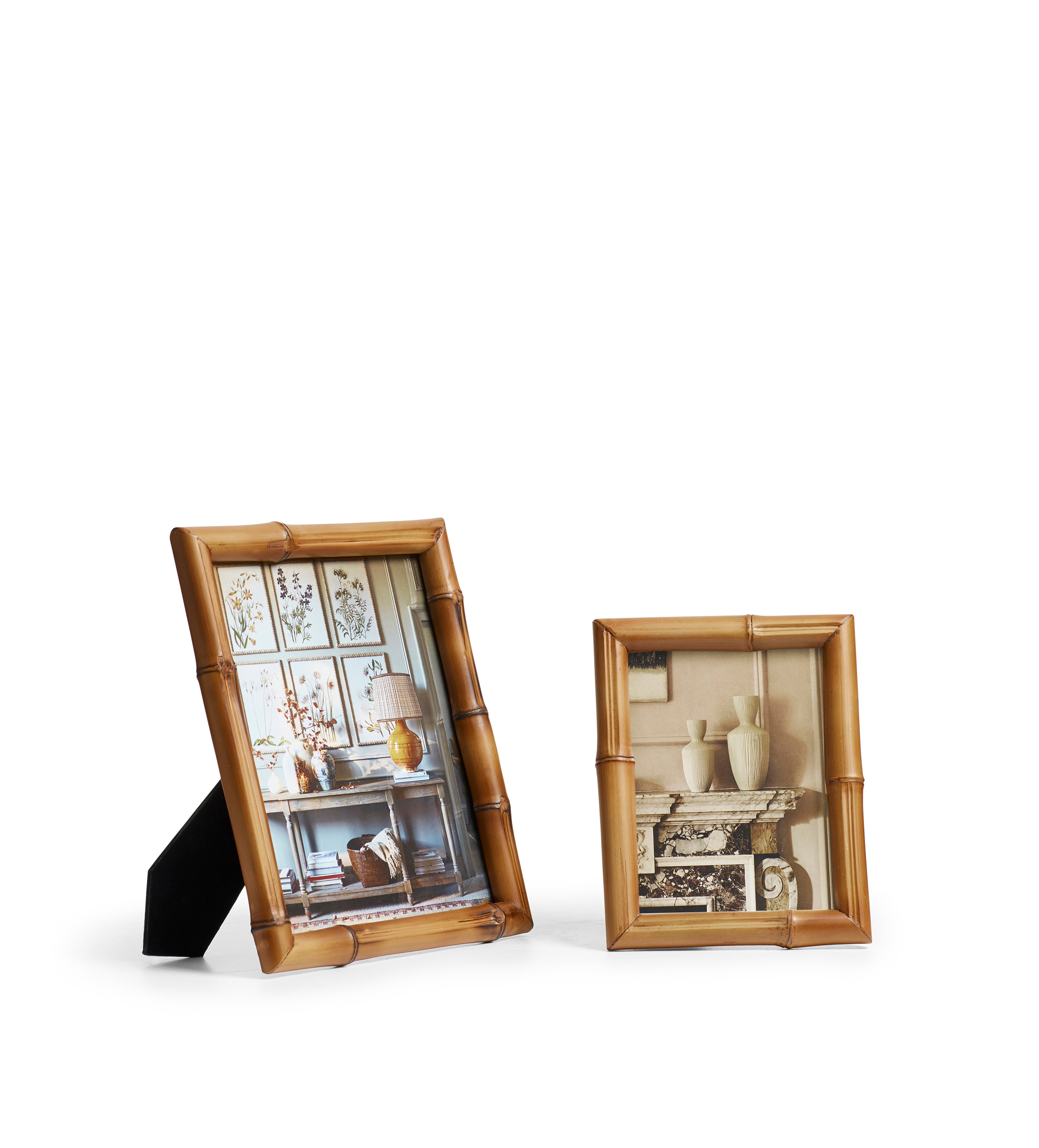 Bamboo Photo Frames Pair - Natural | OKA