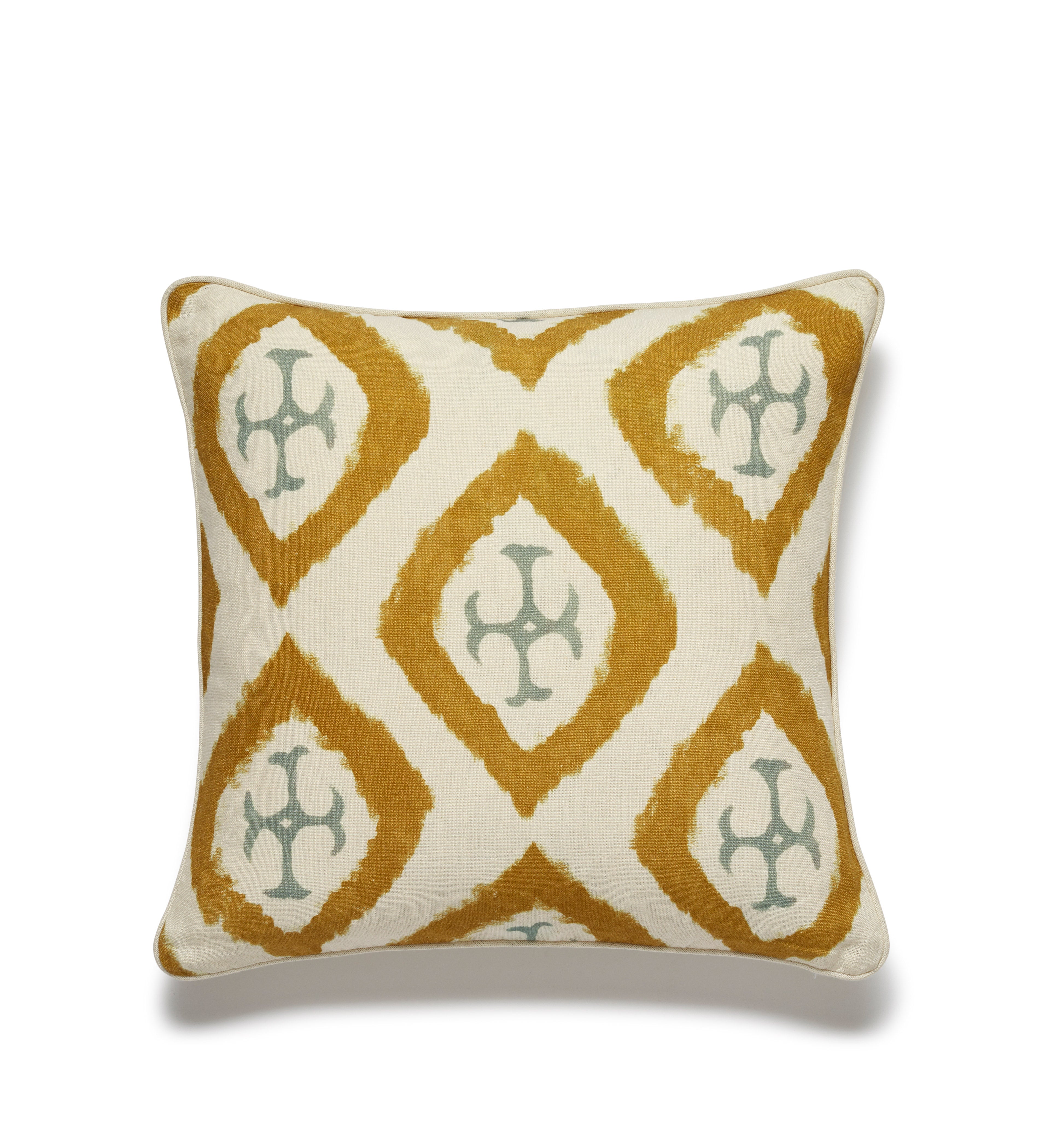 Borrayo Cross Cushion Cover - Mustard Yellow | OKA