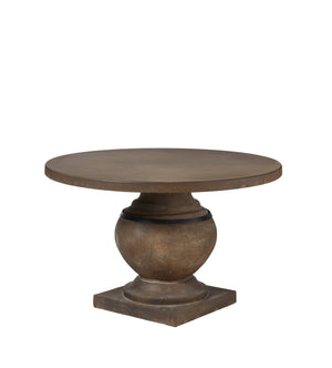 Callanish Round Indoor/Outdoor Dining Table - Brown | OKA
