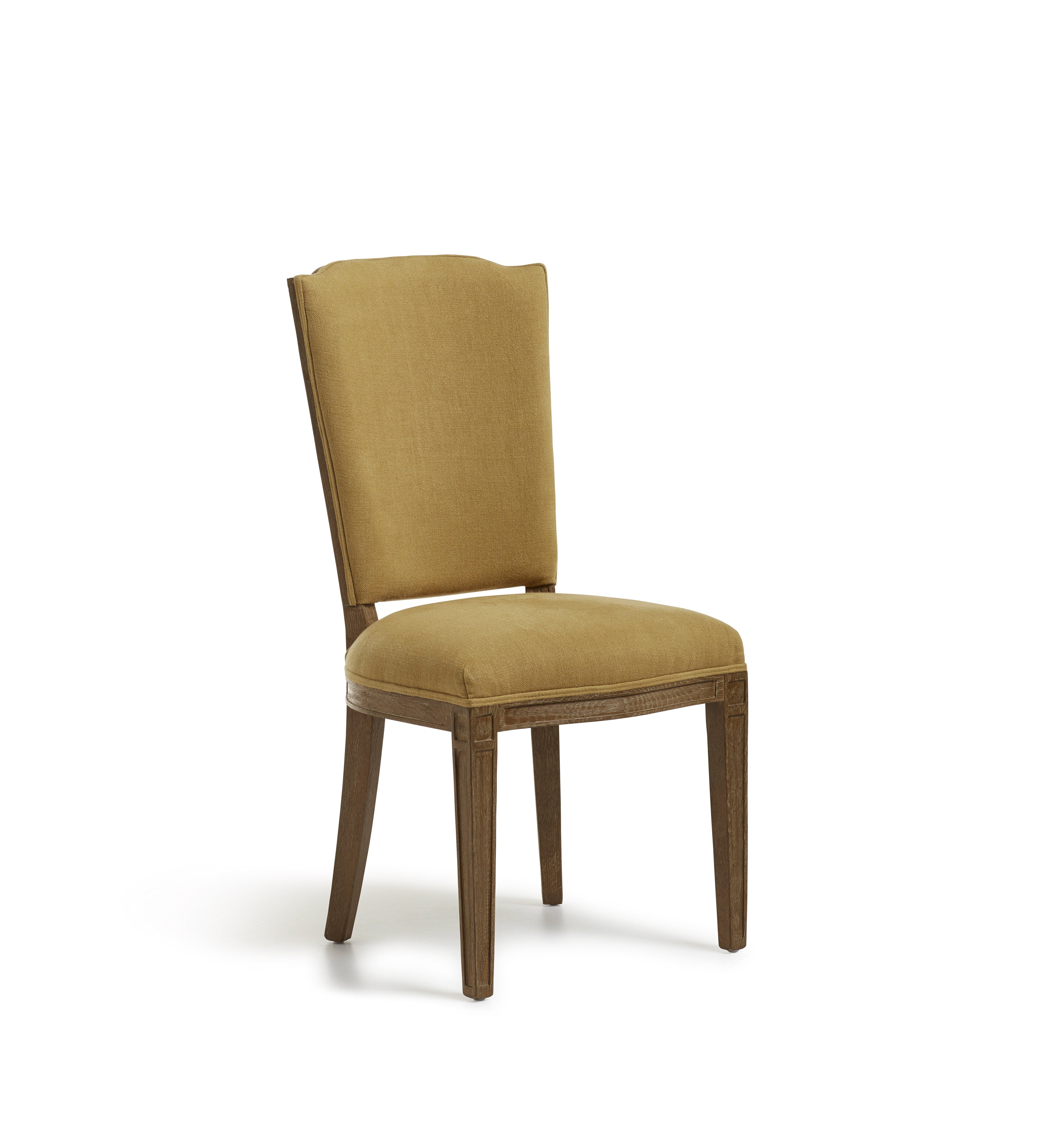Camaret Linen Dining Chair - Dijon Yellow | OKA