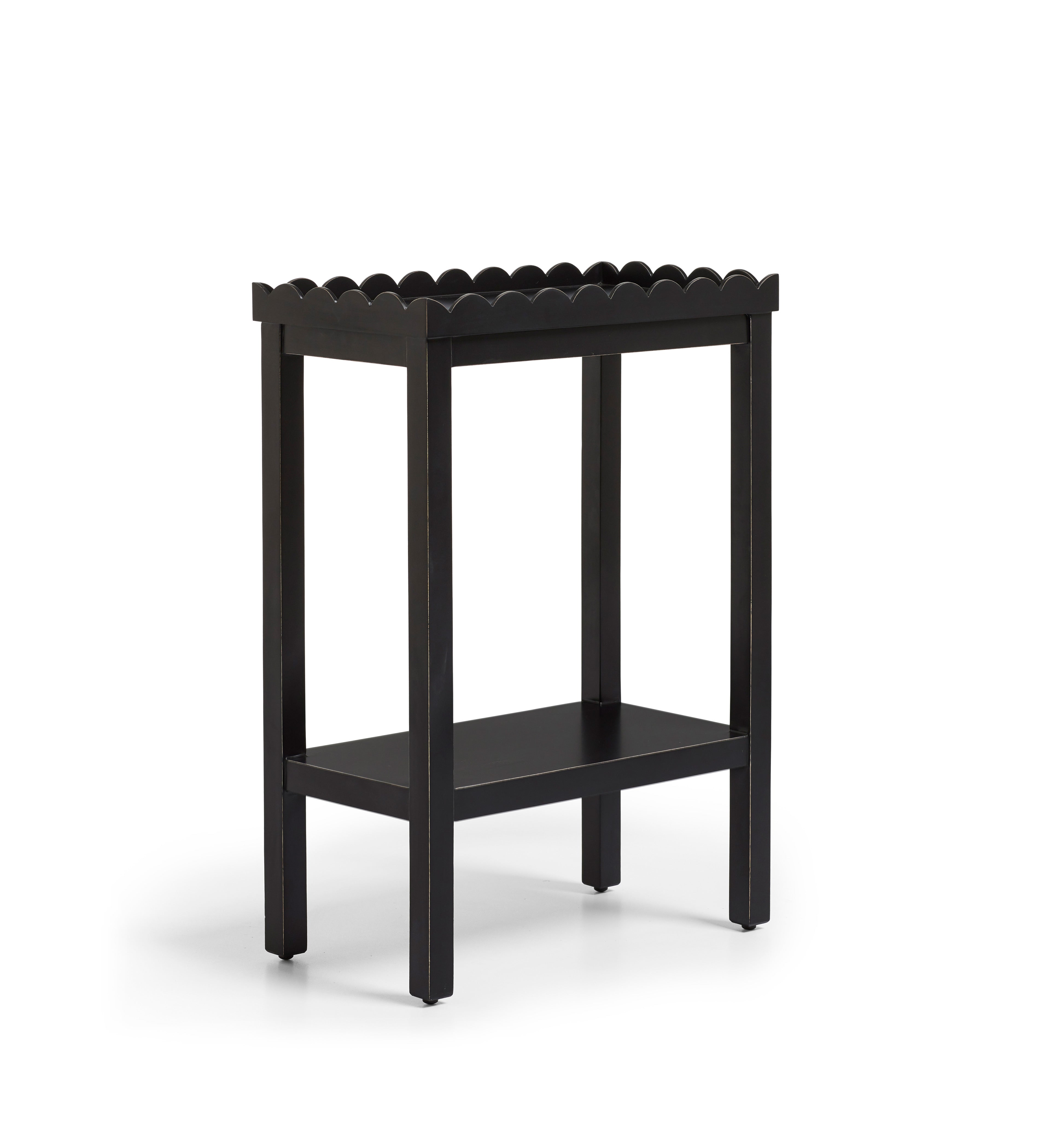 Capesanta Side Table - Rubbed Black | OKA
