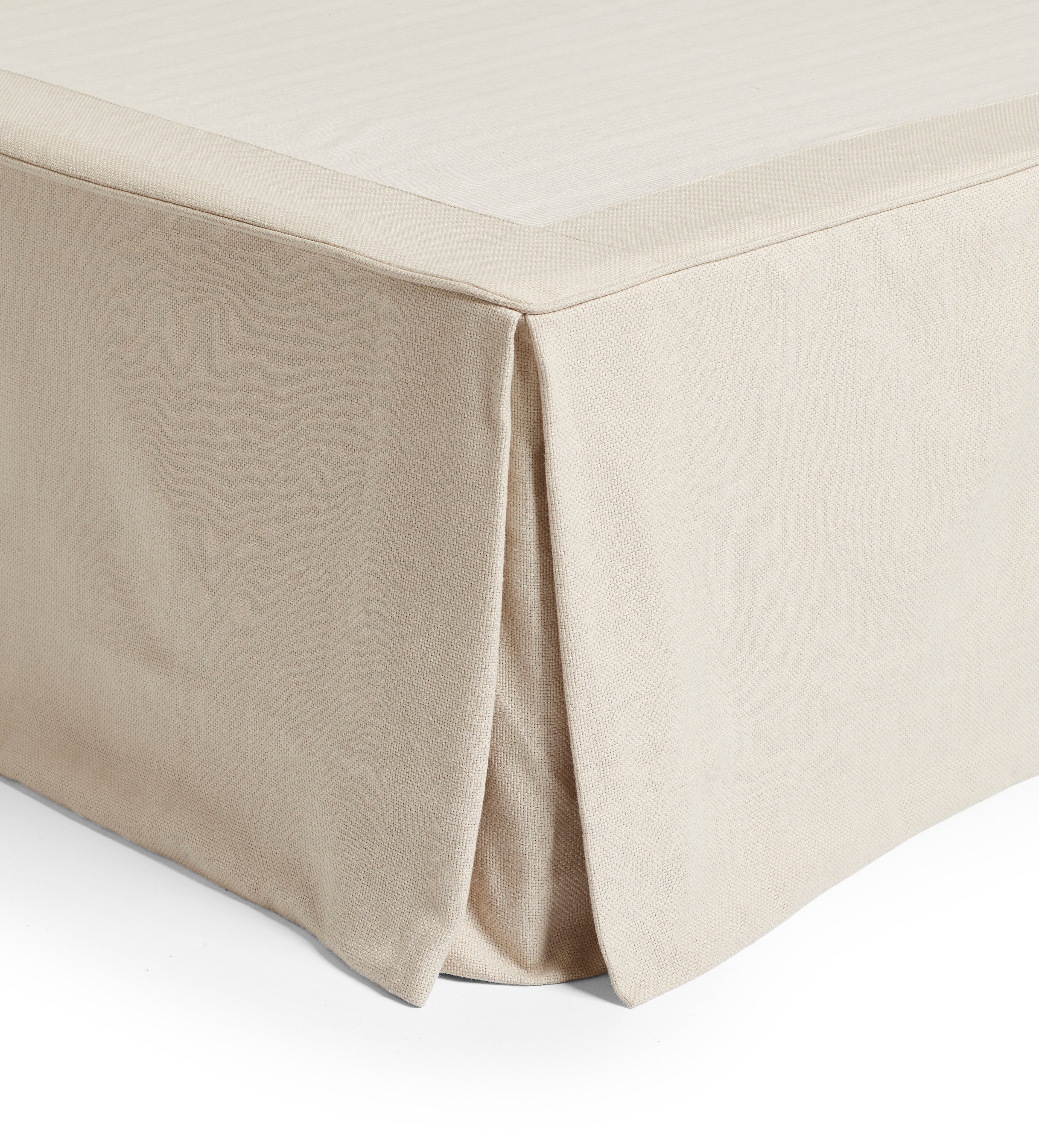 Bed Valance 100% Cotton - Super King - Oatmeal Natural | OKA