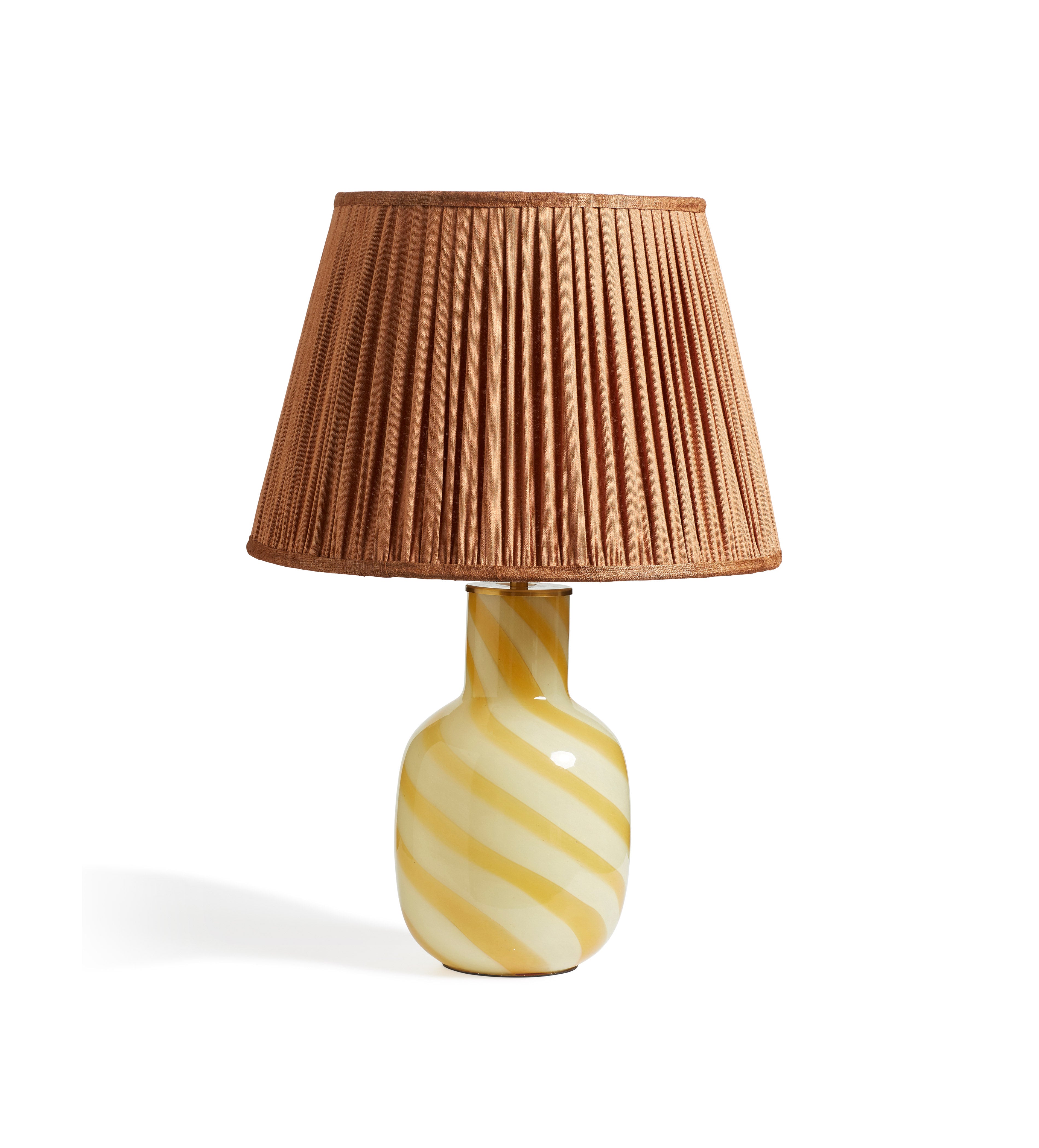 Dobson Glass Table Lamp Base - Yellow | OKA