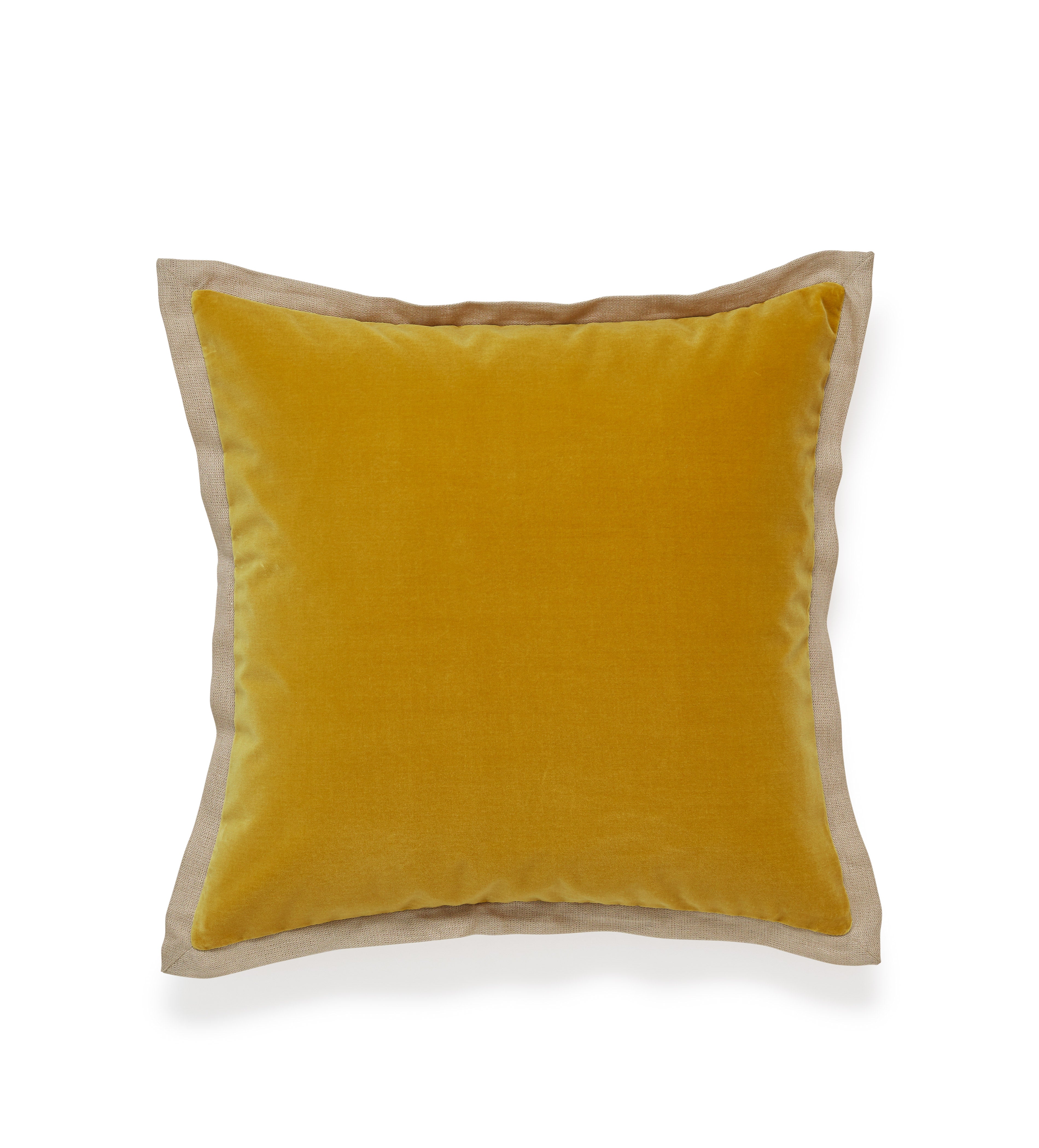 Edina Velvet Cushion Cover - Yellow | OKA