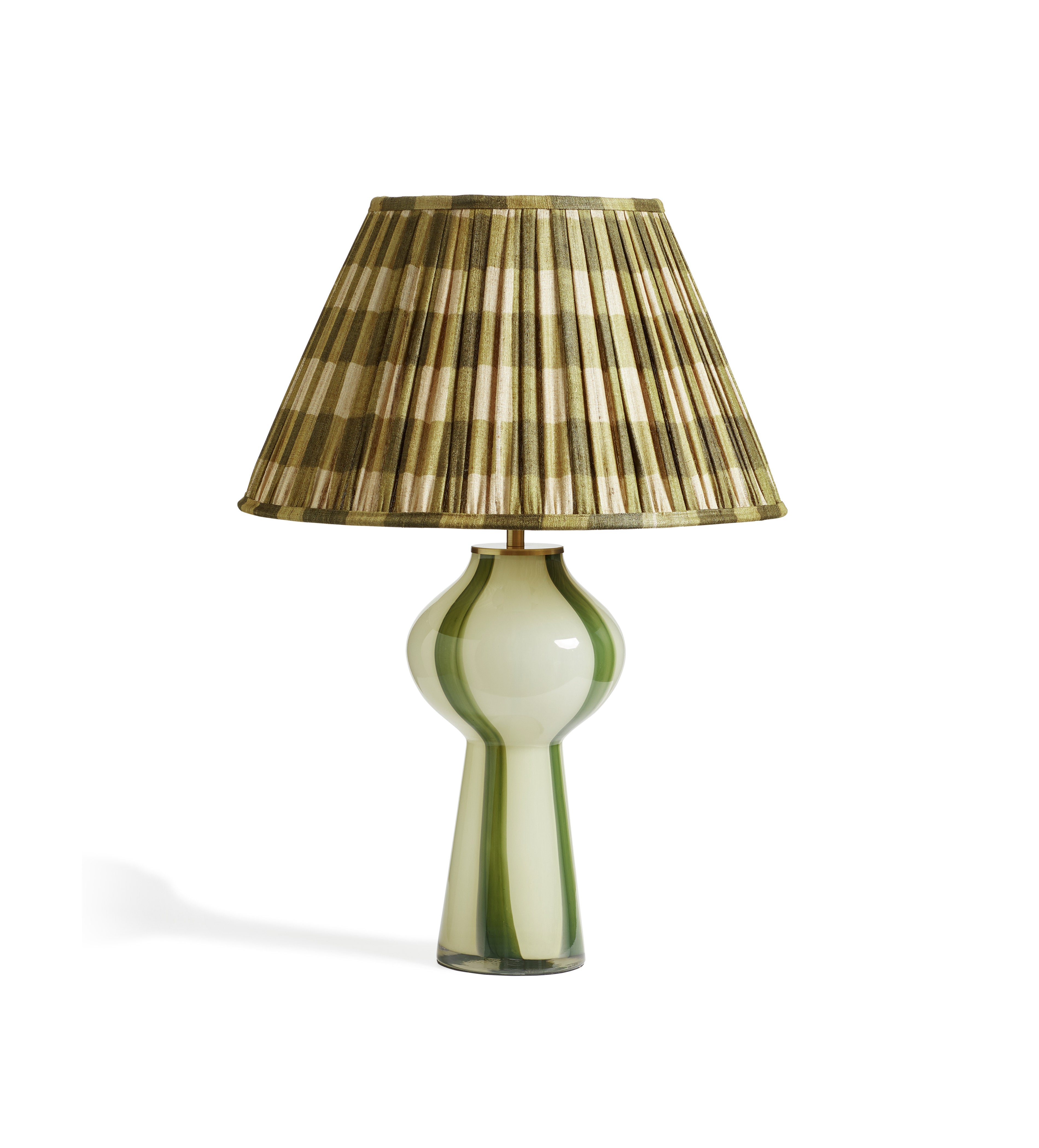 Eleanor Glass Table Lamp Base - Green | OKA
