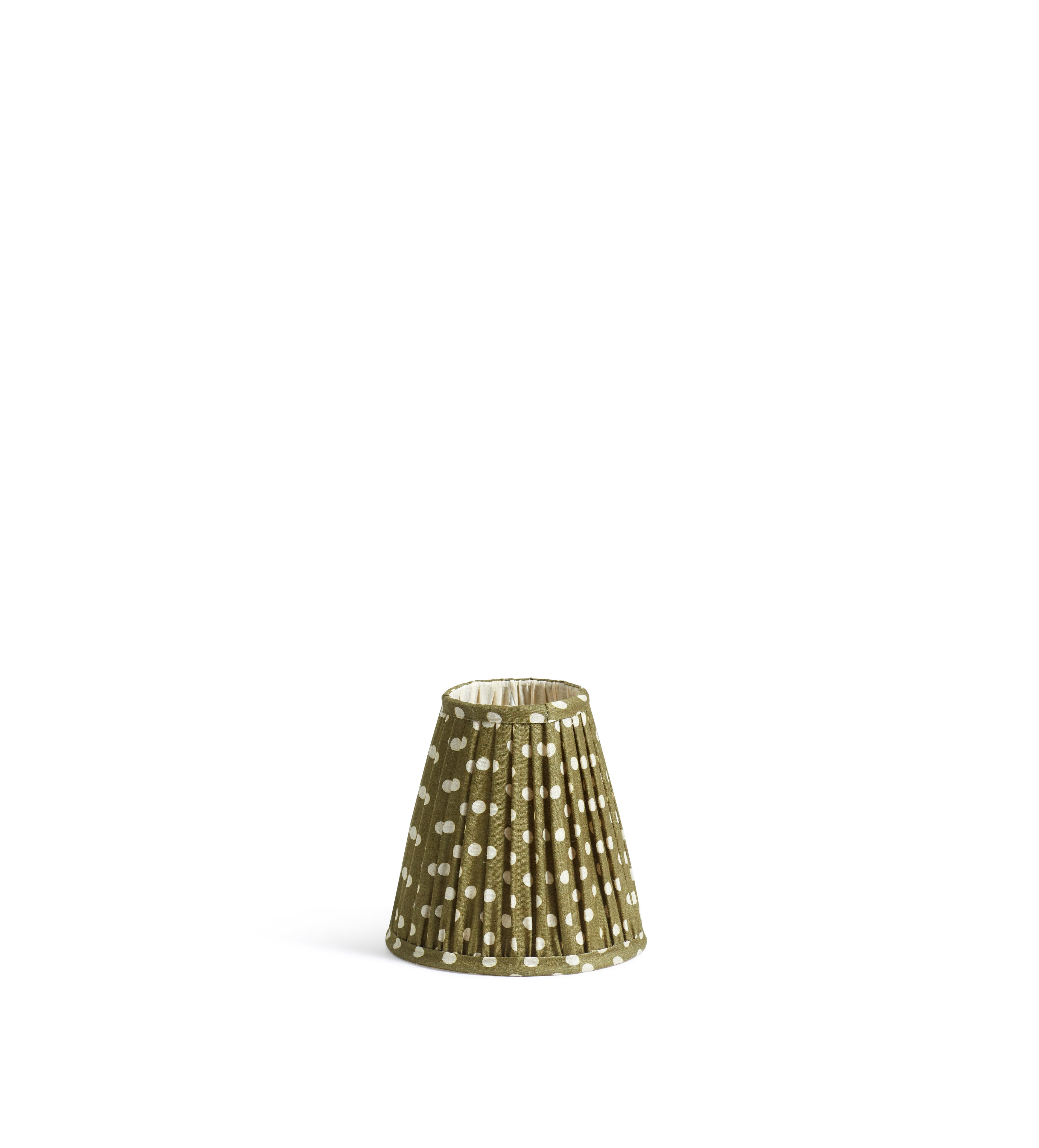 Emily Silk Cone Lampshade 17cm - Green | OKA