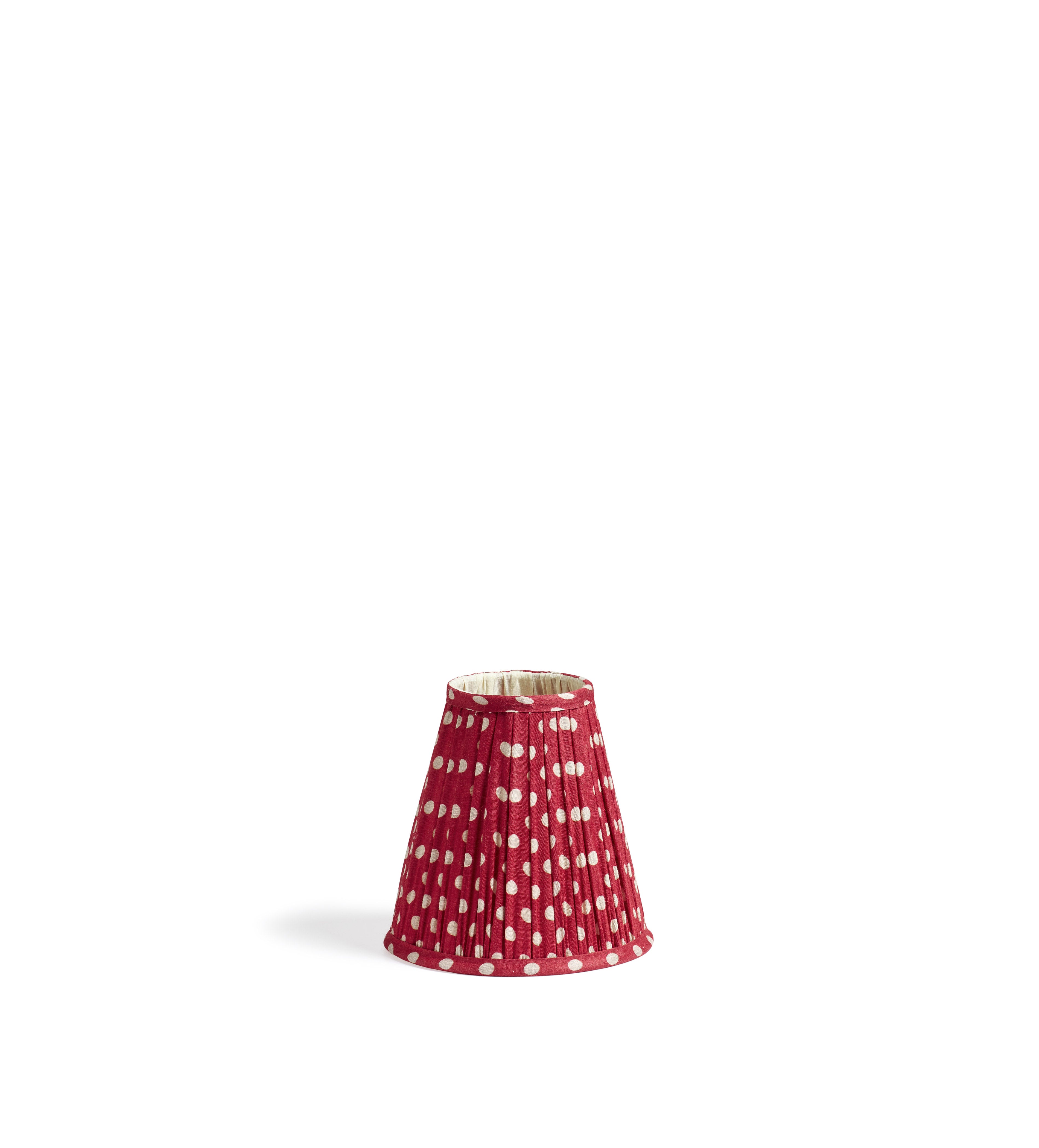Emily Silk Cone Lampshade 17cm - Maple Red/Natural | OKA