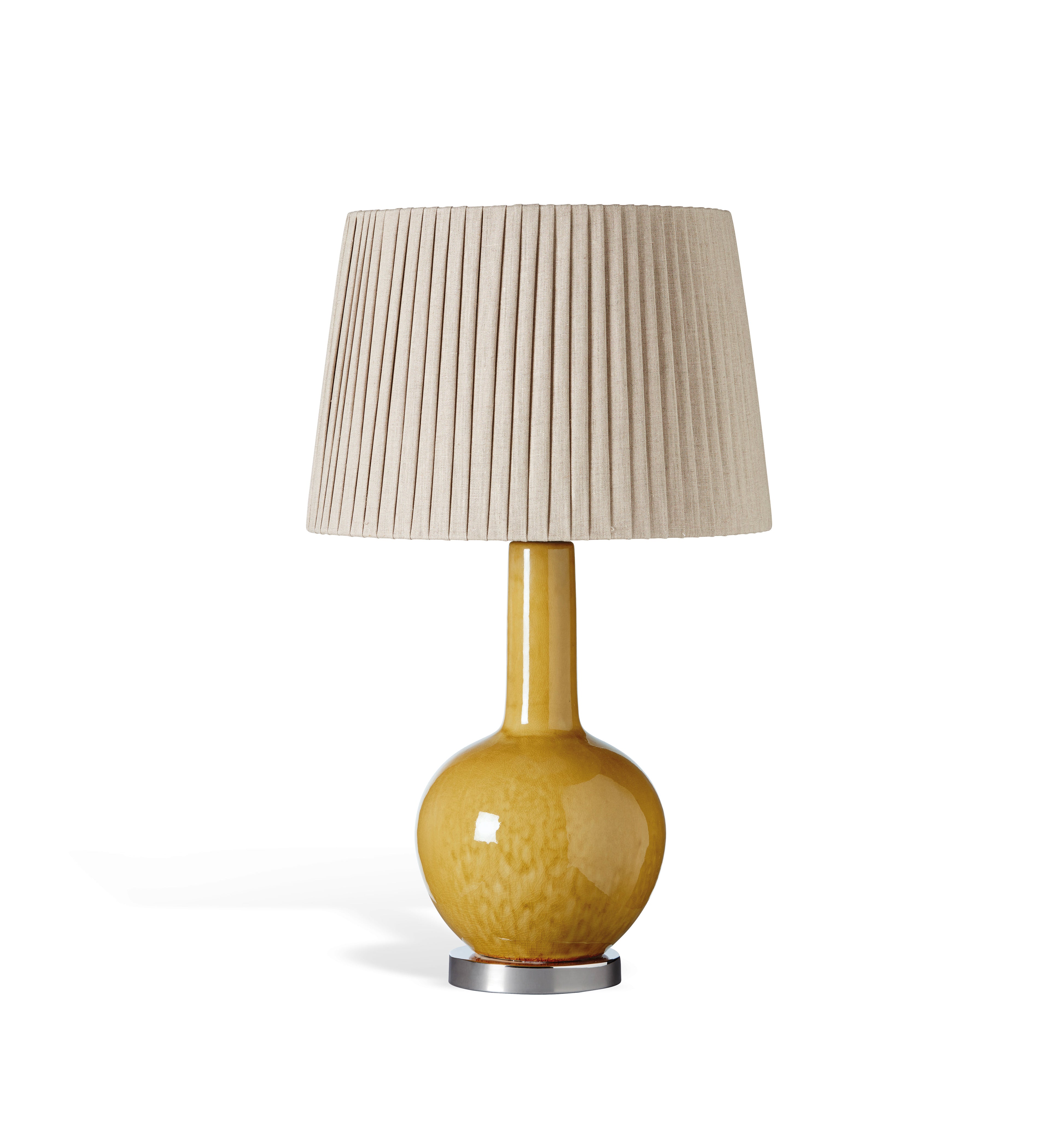 Grenadilla Table Lamp Base - Saffron | OKA
