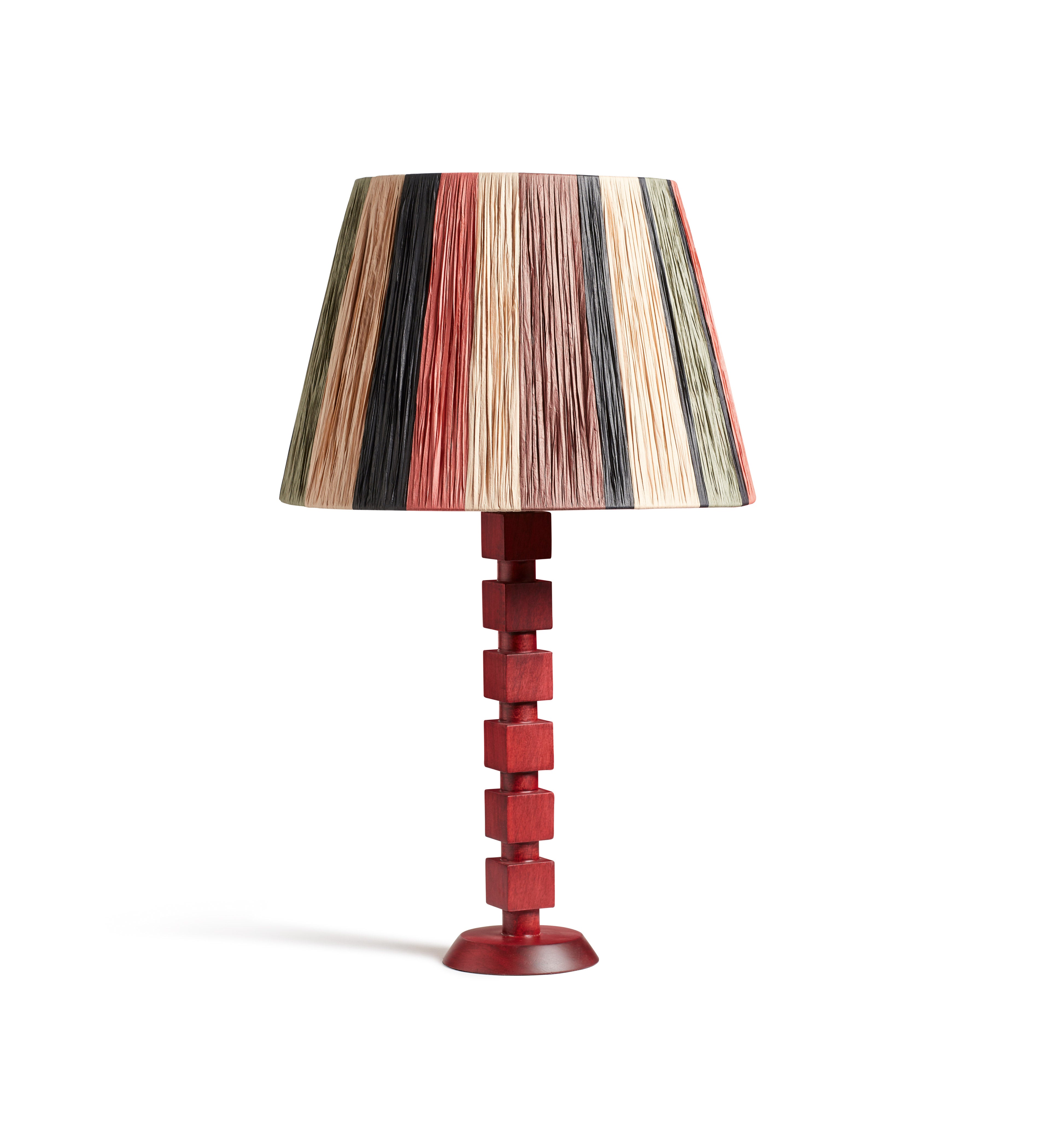 Huxley Table Lamp Base - Brushed Red | OKA