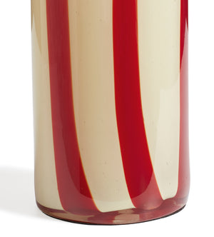 Joseph Glass Table Lamp Base - Red | OKA