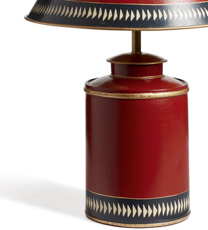 Kolmio Table Lamp and Shade - Red/Air Force Blue | OKA