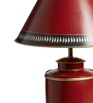 Kolmio Table Lamp and Shade - Red/Air Force Blue | OKA