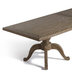 Arthur Rectangular Dining Table - Large - Burnt Oak Brown | OKA
