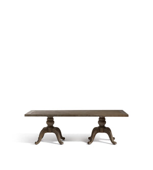 Arthur Rectangular Dining Table - Medium - Burnt Oak Brown | OKA