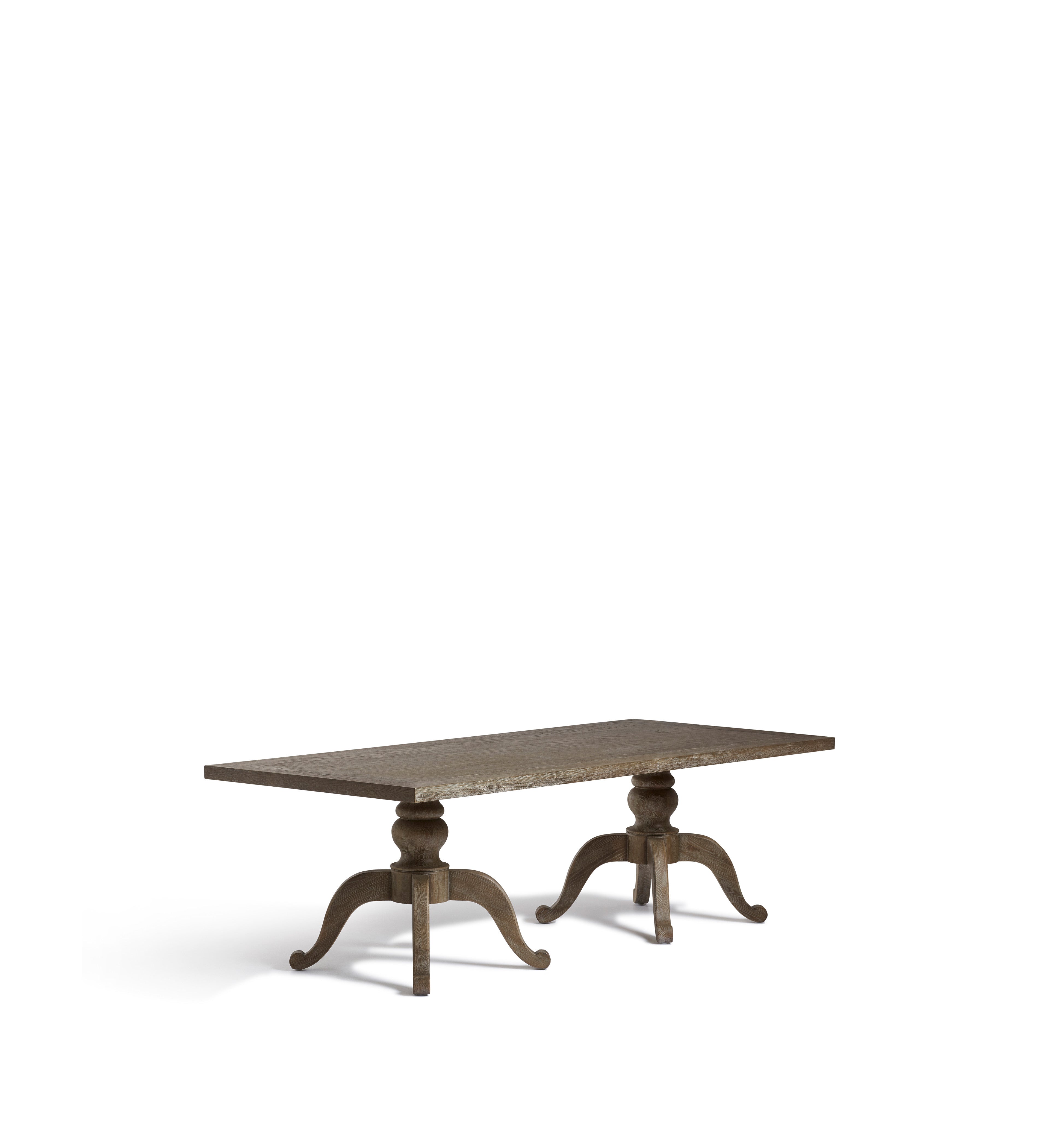 Arthur Rectangular Dining Table - Medium - Burnt Oak Brown | OKA
