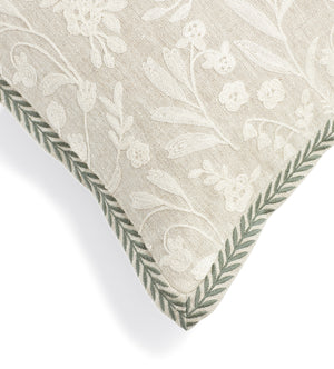 Merian Cushion Cover - Natural Brown/Off-White | OKA