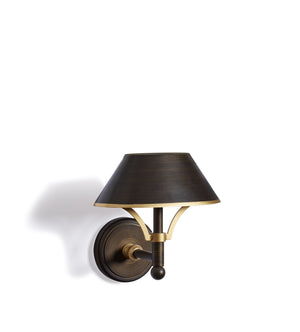 Mini Grisewood Wireless Wall Lamp and Shade - Brown | OKA