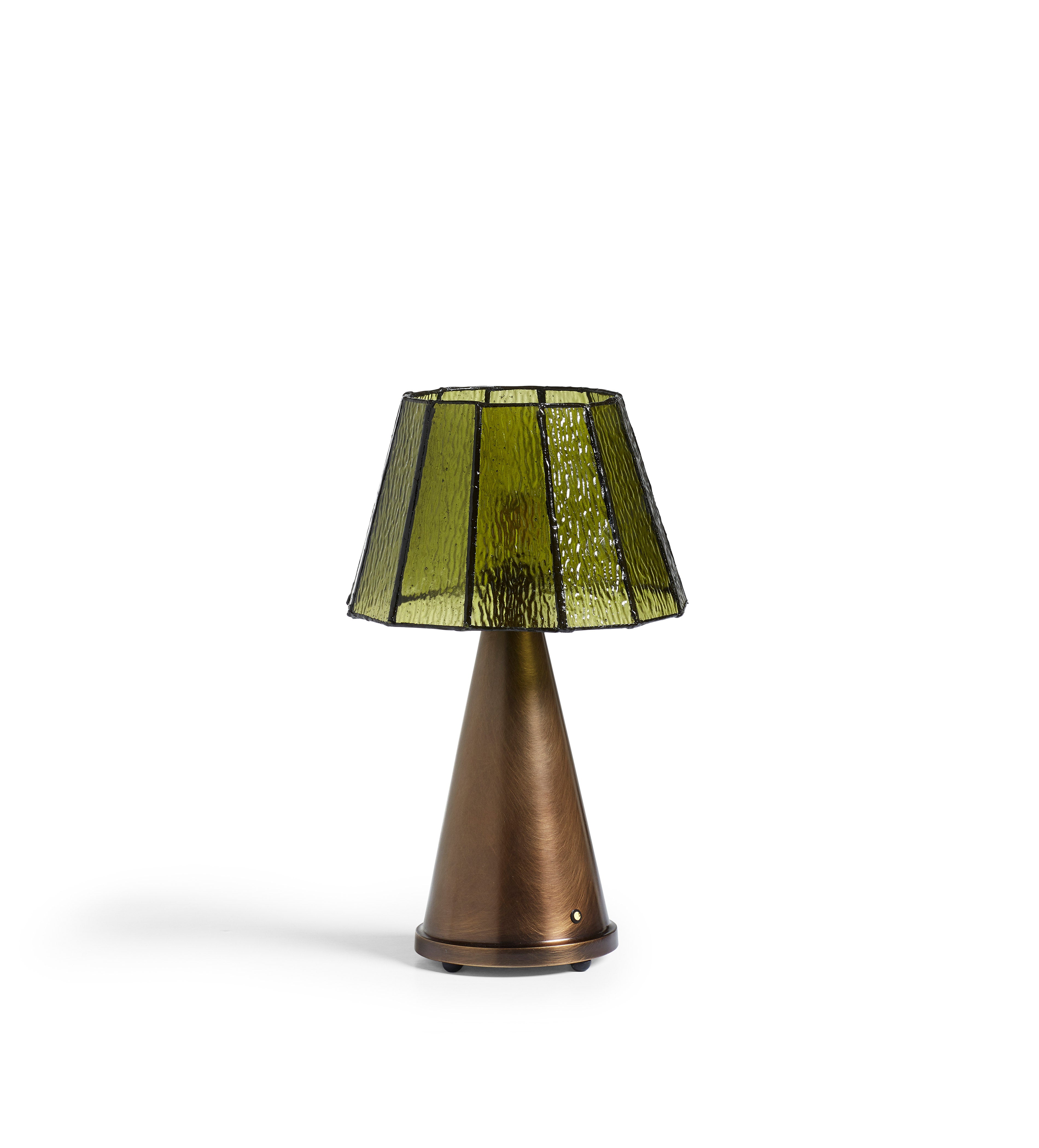 Mosaica Wireless Table Lamp and Shade - Green | OKA