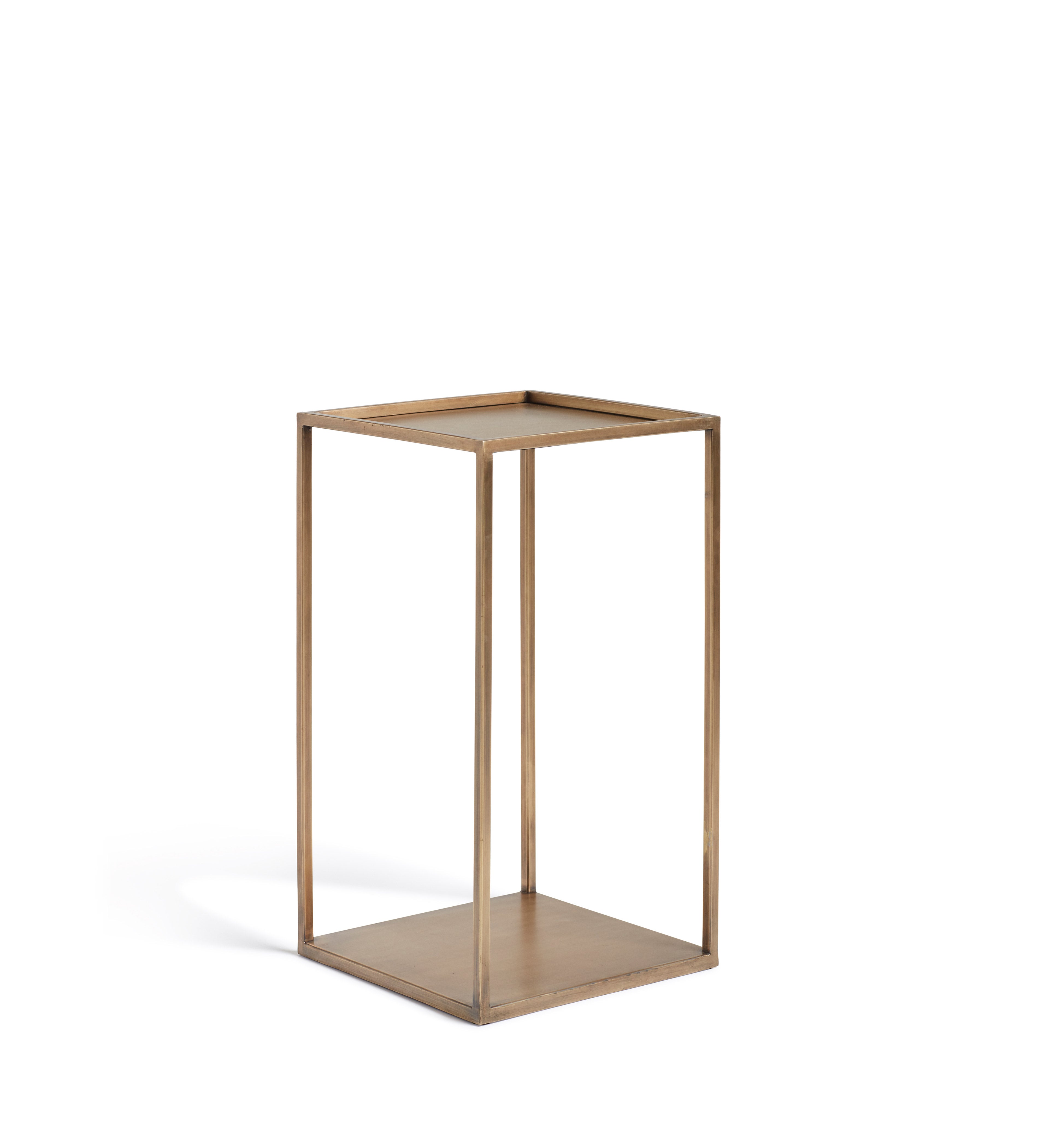 Neli Side Table - Antique Brass | OKA