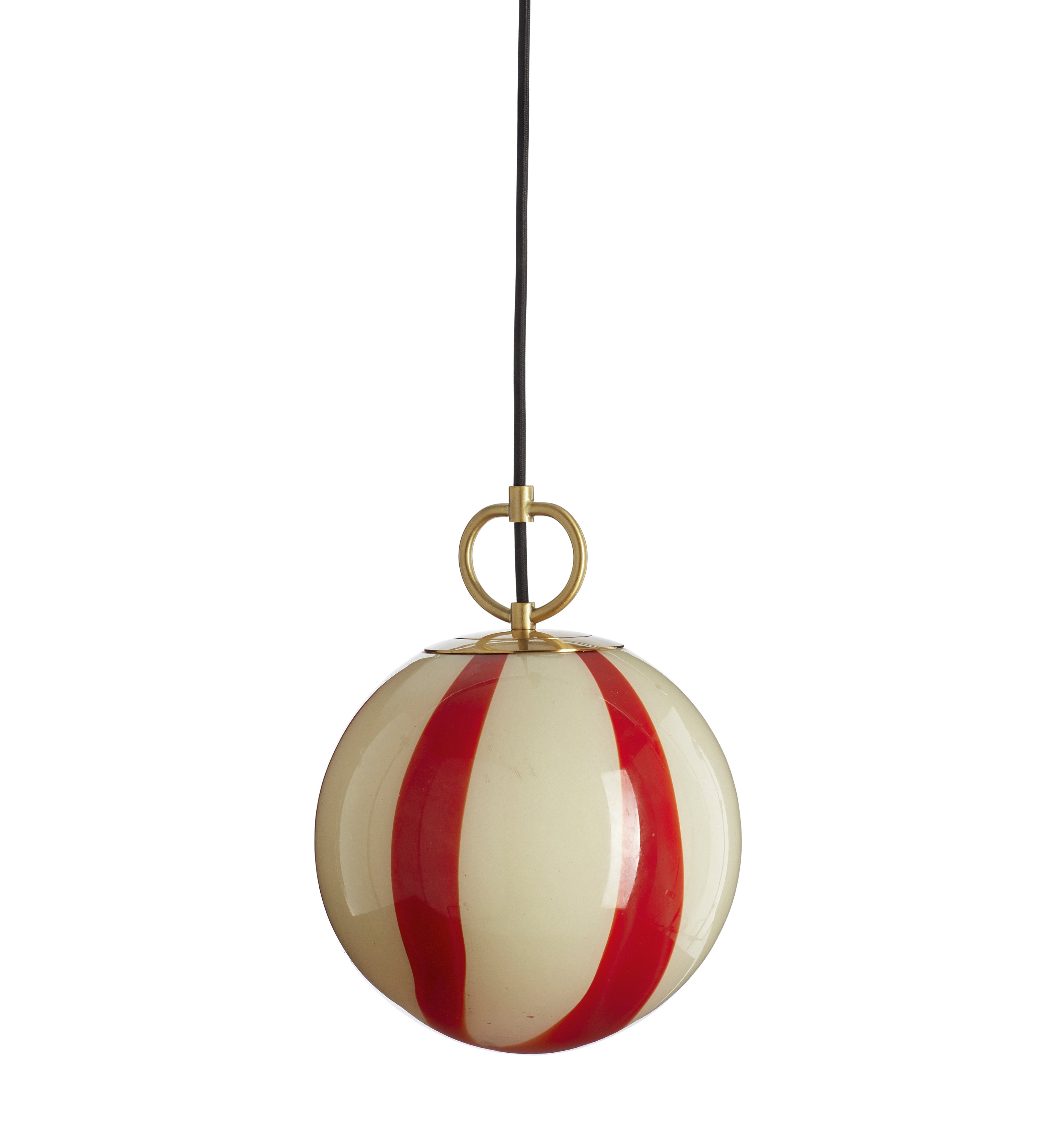 Nimbus Stripe Pendant Lamp - Red | OKA