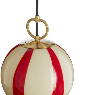 Nimbus Stripe Pendant Lamp - Red | OKA