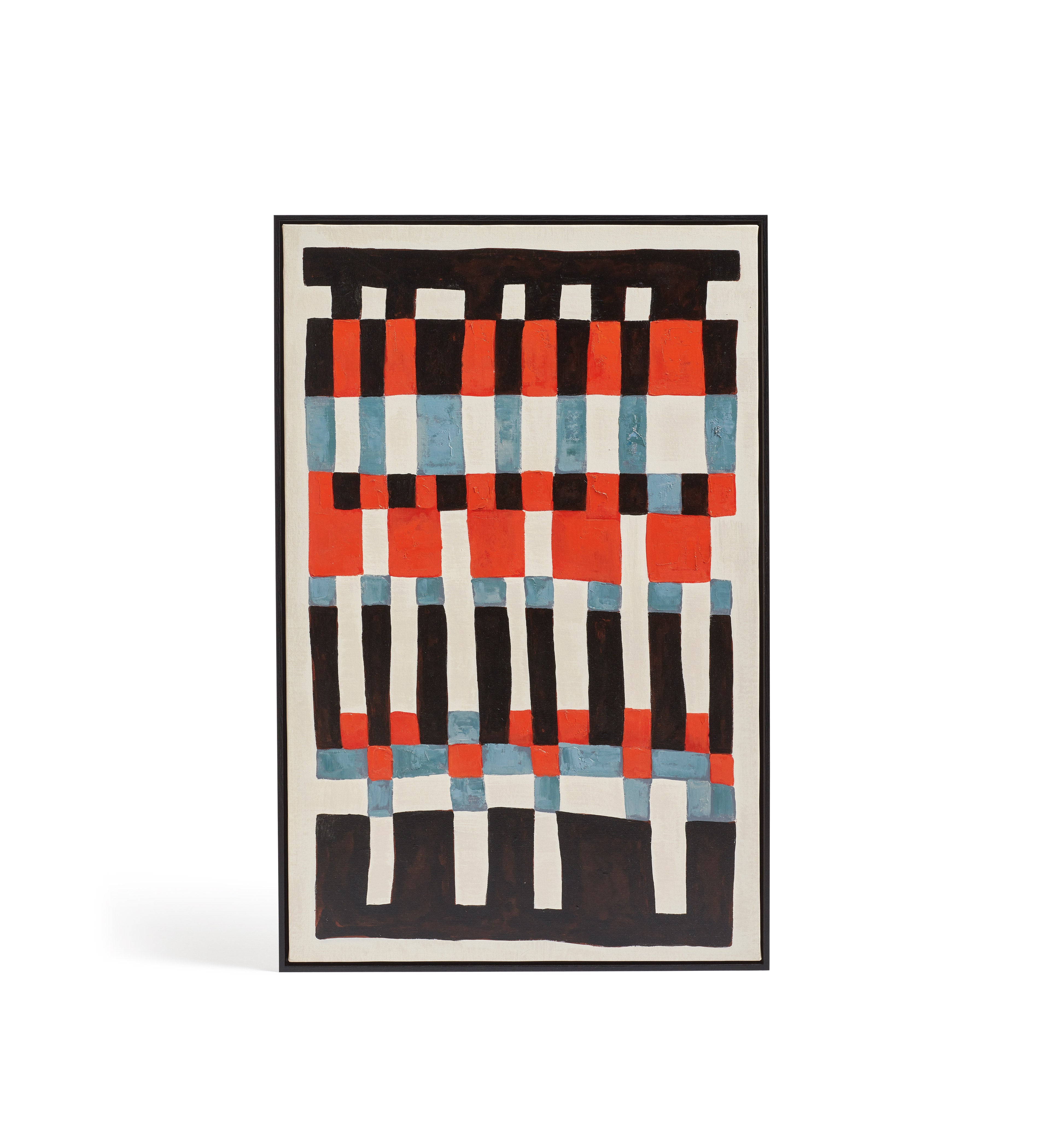 Orson Stripe Hand-Painted Wall Art - Multi-Coloured | OKA