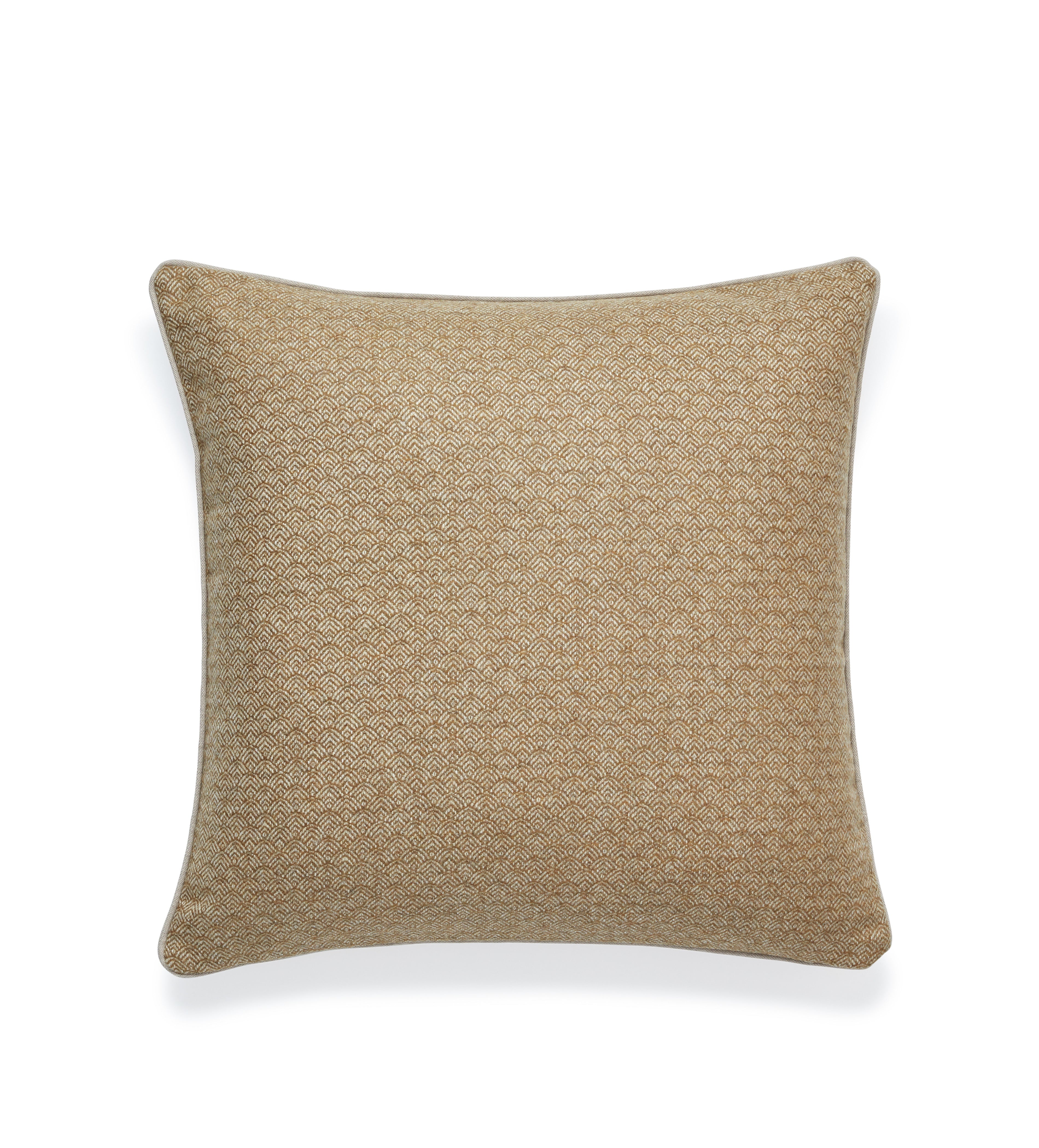Paleo Curve Cushion Cover - Mustard Yellow/Cream | OKA