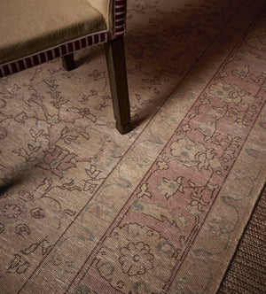 Parisa Rug 244x305cm - Natural/Rose Pink | OKA