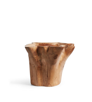 Patala Wooden Vase - Natural | OKA
