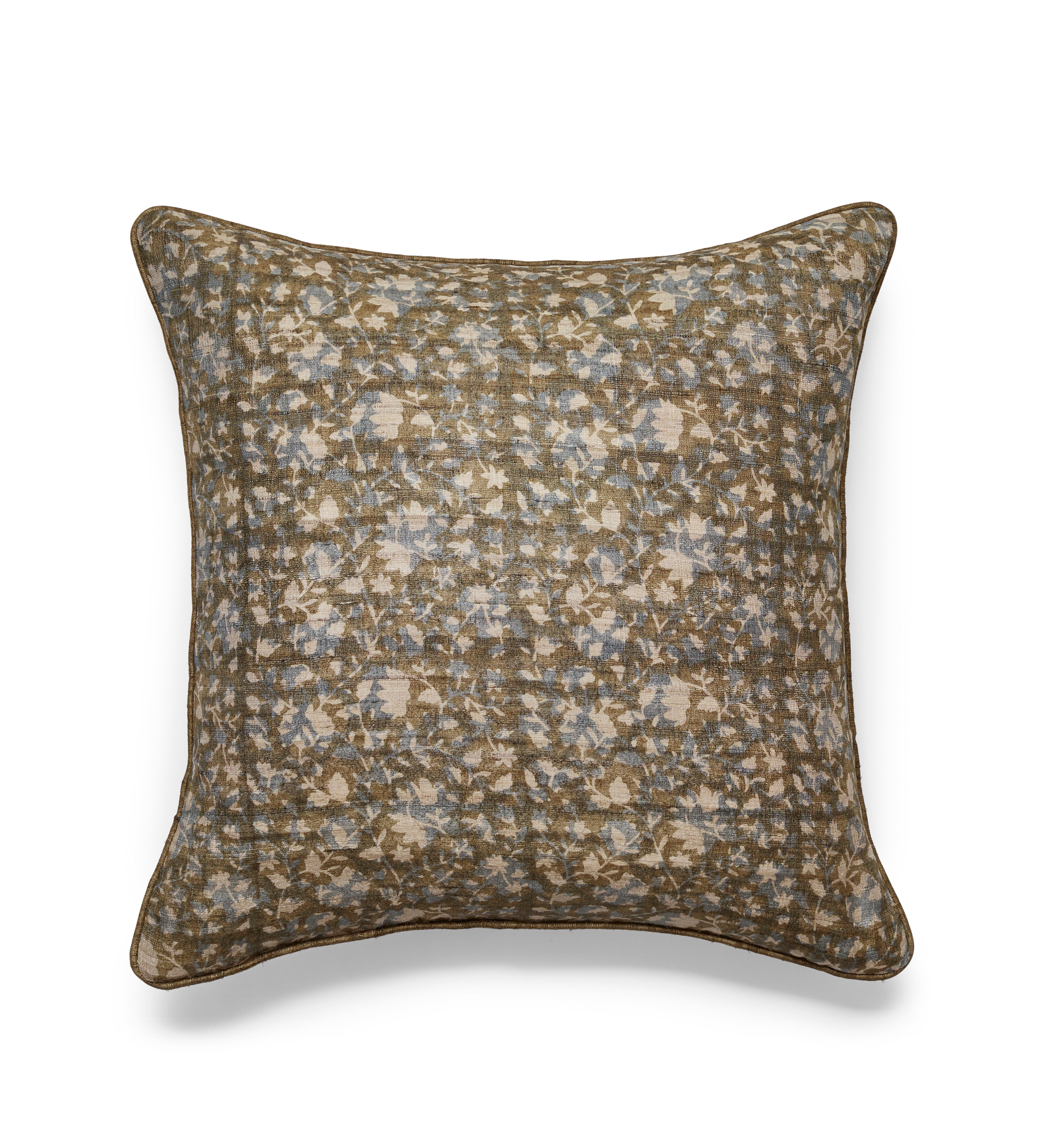 Pattiyan Cushion Cover - Dark Seafoam/Hemp | OKA