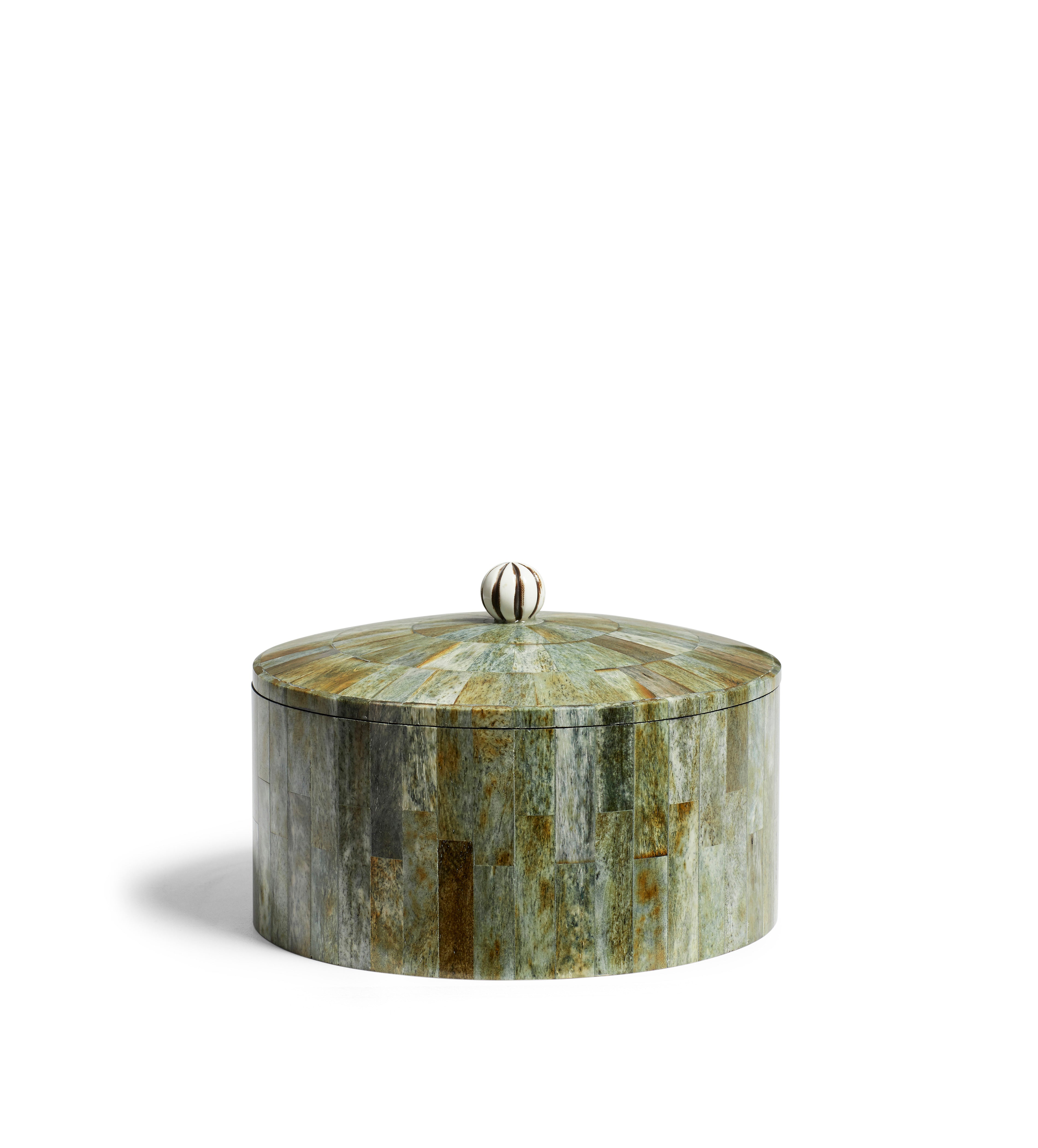 Rahasya Bone Container - Green | OKA