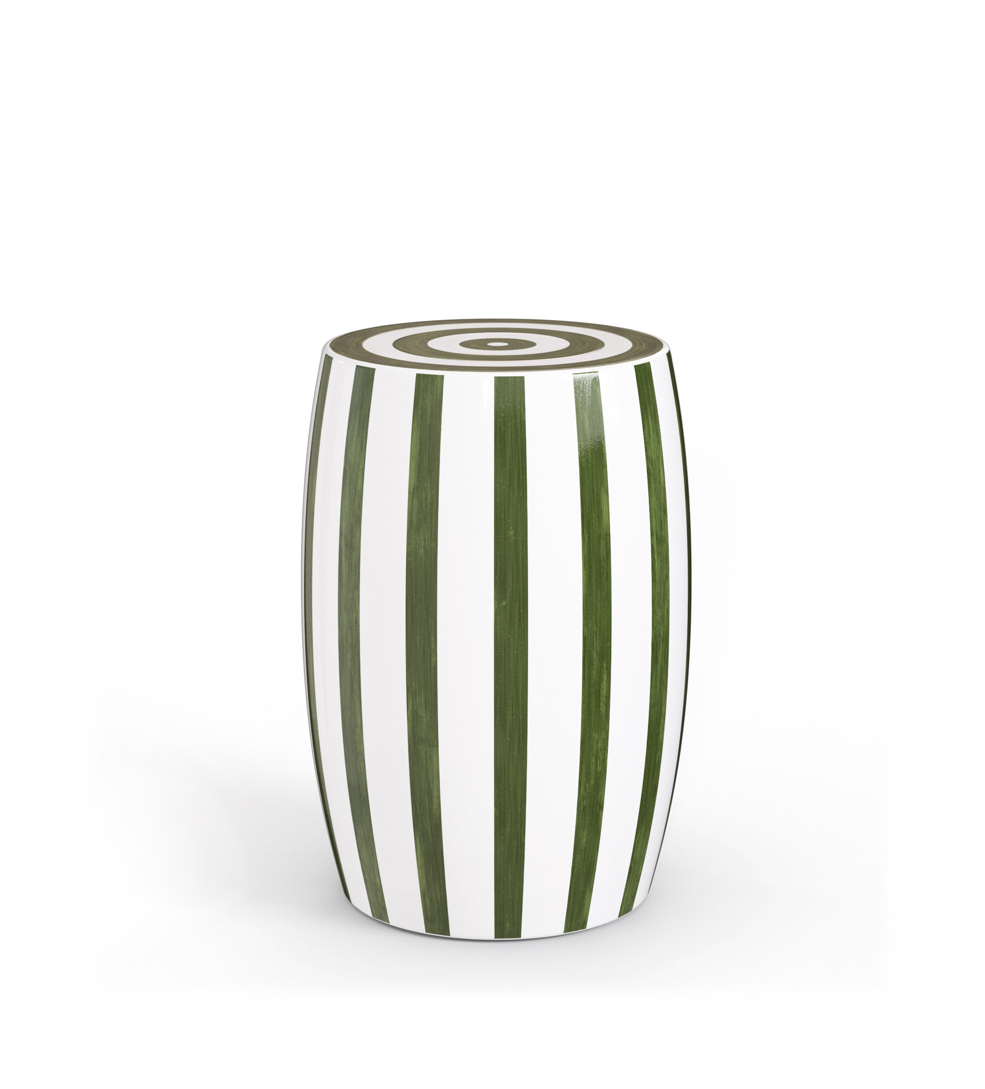 Rander Ceramic Stool - Spruce/White | OKA