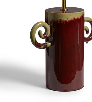 Rocaille Table Lamp Base - Red | OKA