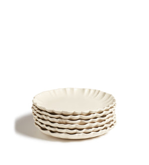 Marissa Dinner Plates - Set of Six - Clay White | OKA
