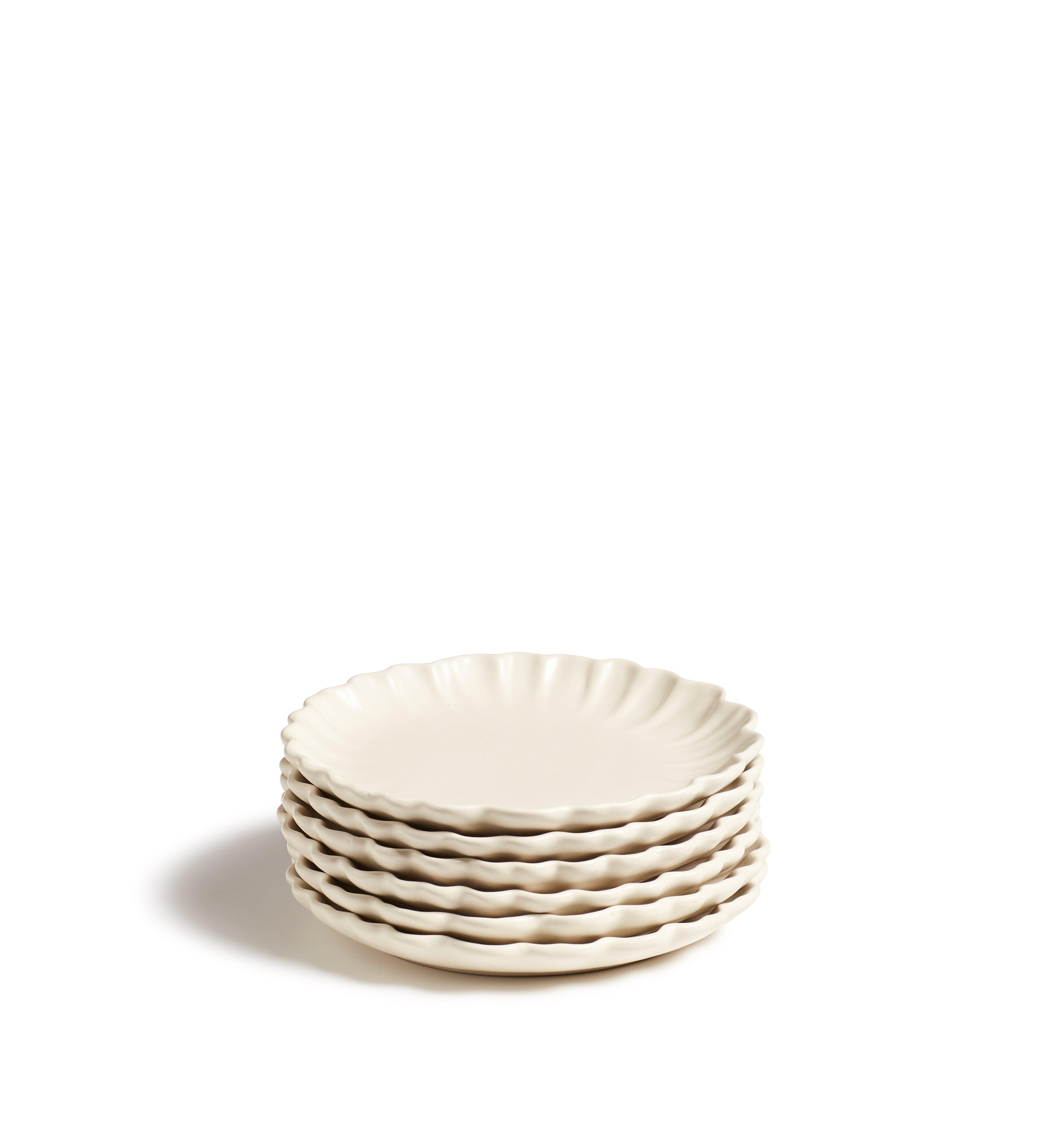 Marissa Side Plates - Set of Six - Clay White | OKA