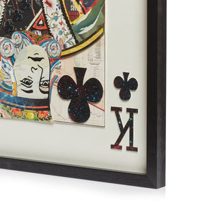 Playing Card Collages - Set of Three - Multi-Coloured | OKA