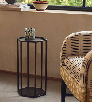 Shida Side Table - Blackened Bronze | OKA