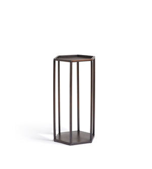 Shida Side Table - Blackened Bronze | OKA