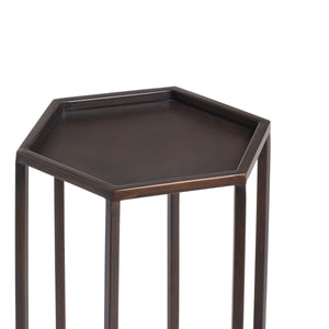 Shida Side Table - Blackened Bronze | OKA
