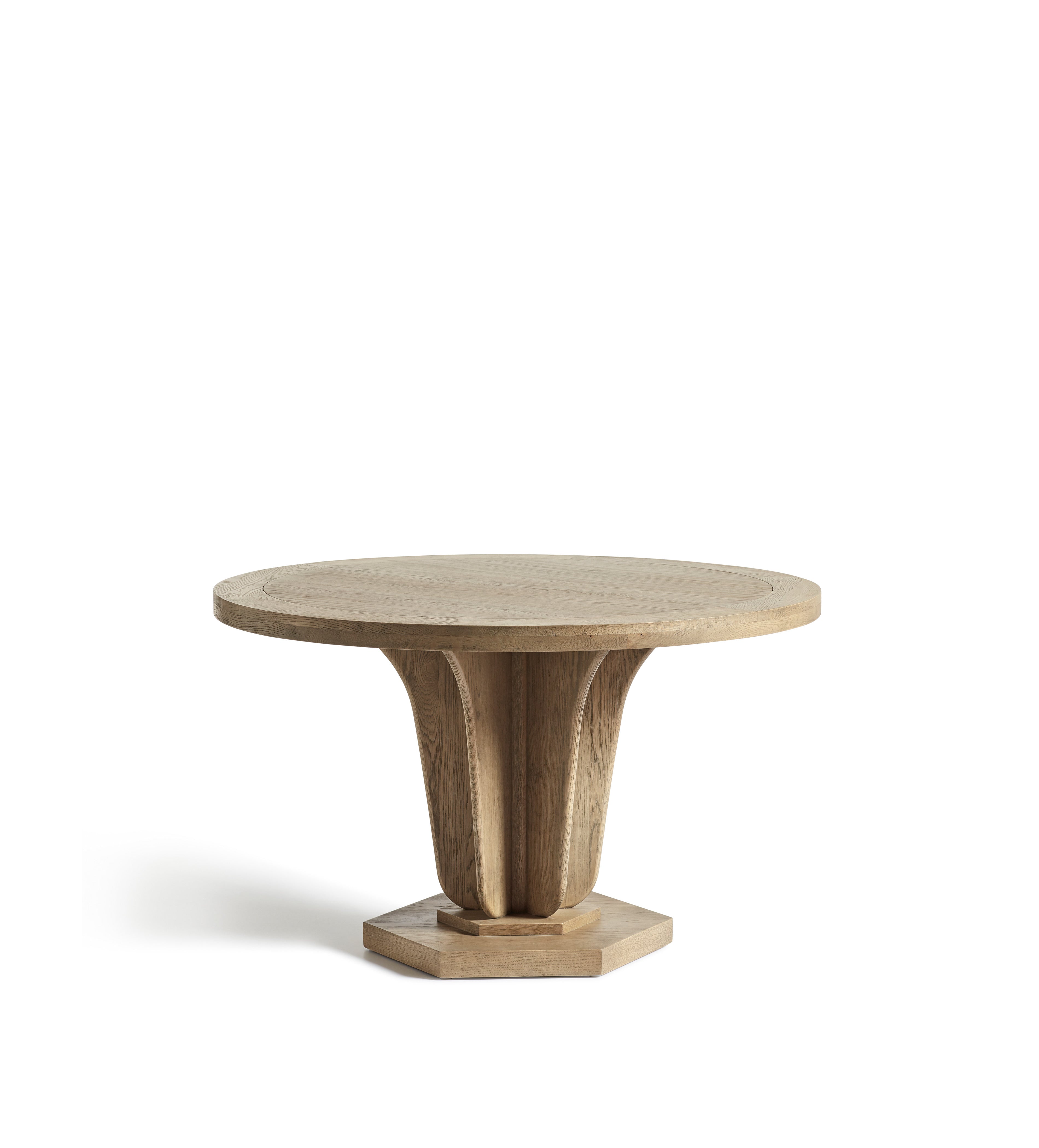 Allegro Round Dining Table - Small - Weathered Oak Brown | OKA