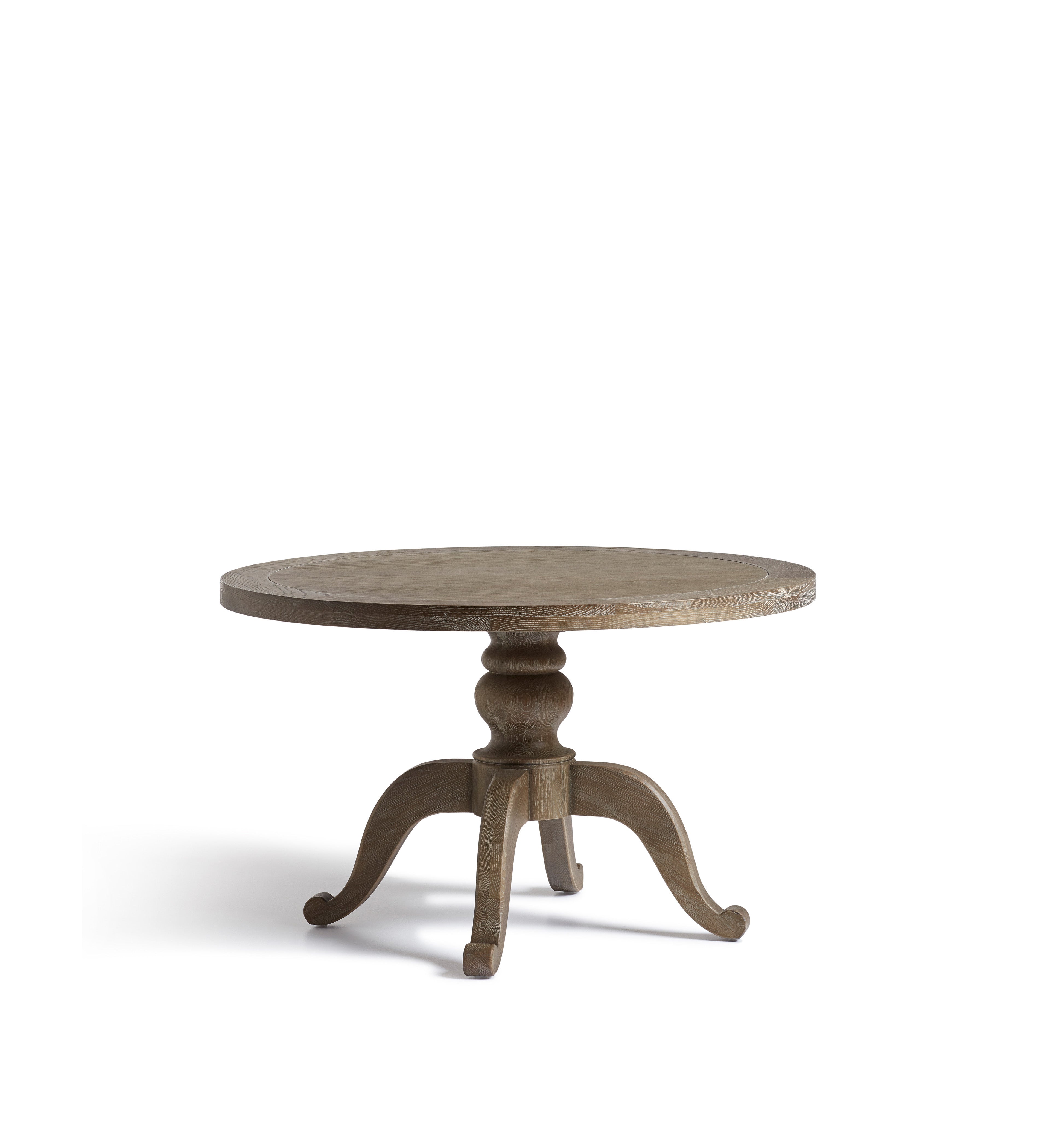 Arthur Round Dining Table - Small - Burnt Oak Brown | OKA
