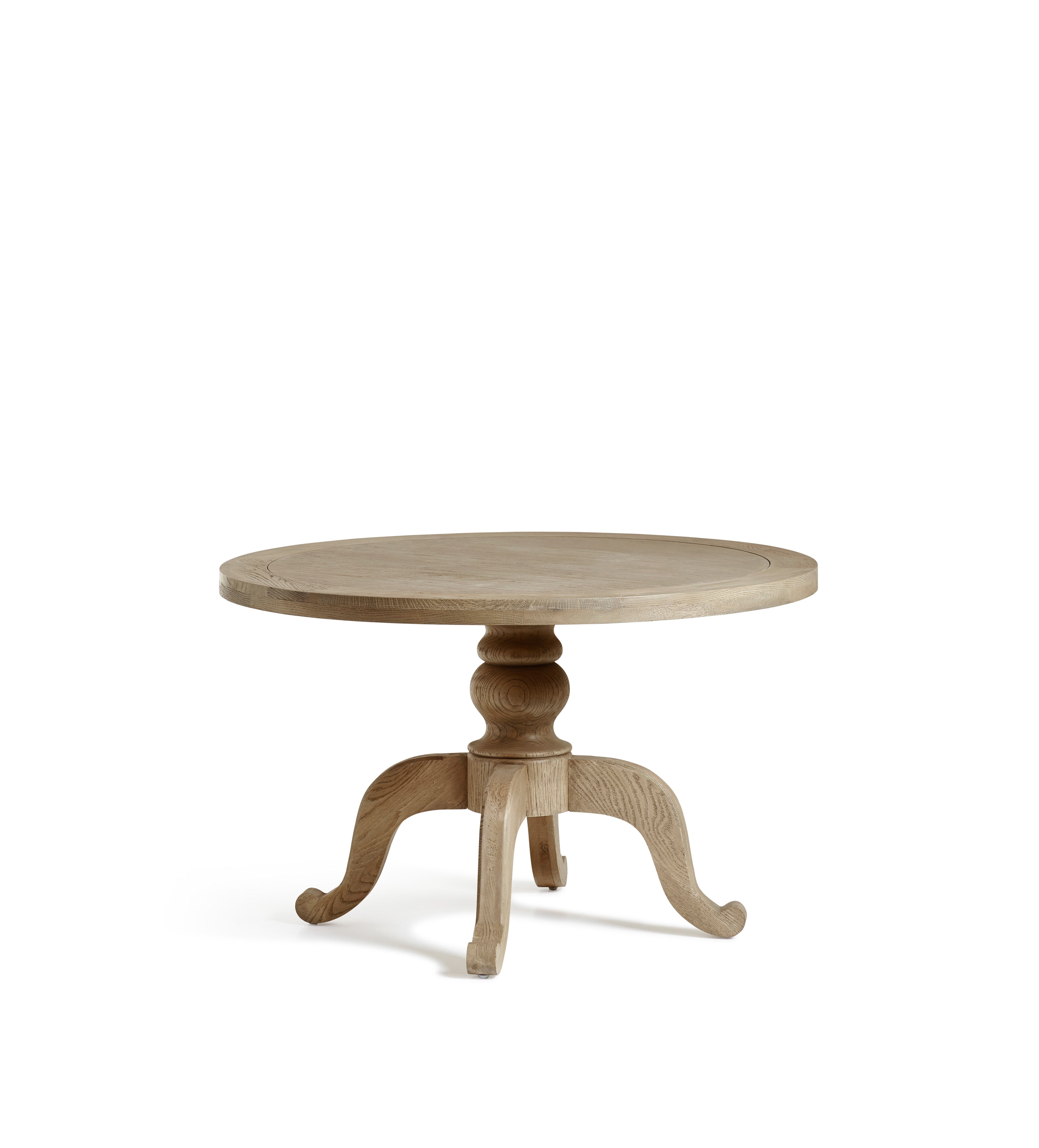 Arthur Round Dining Table - Small - Weathered Oak Brown | OKA