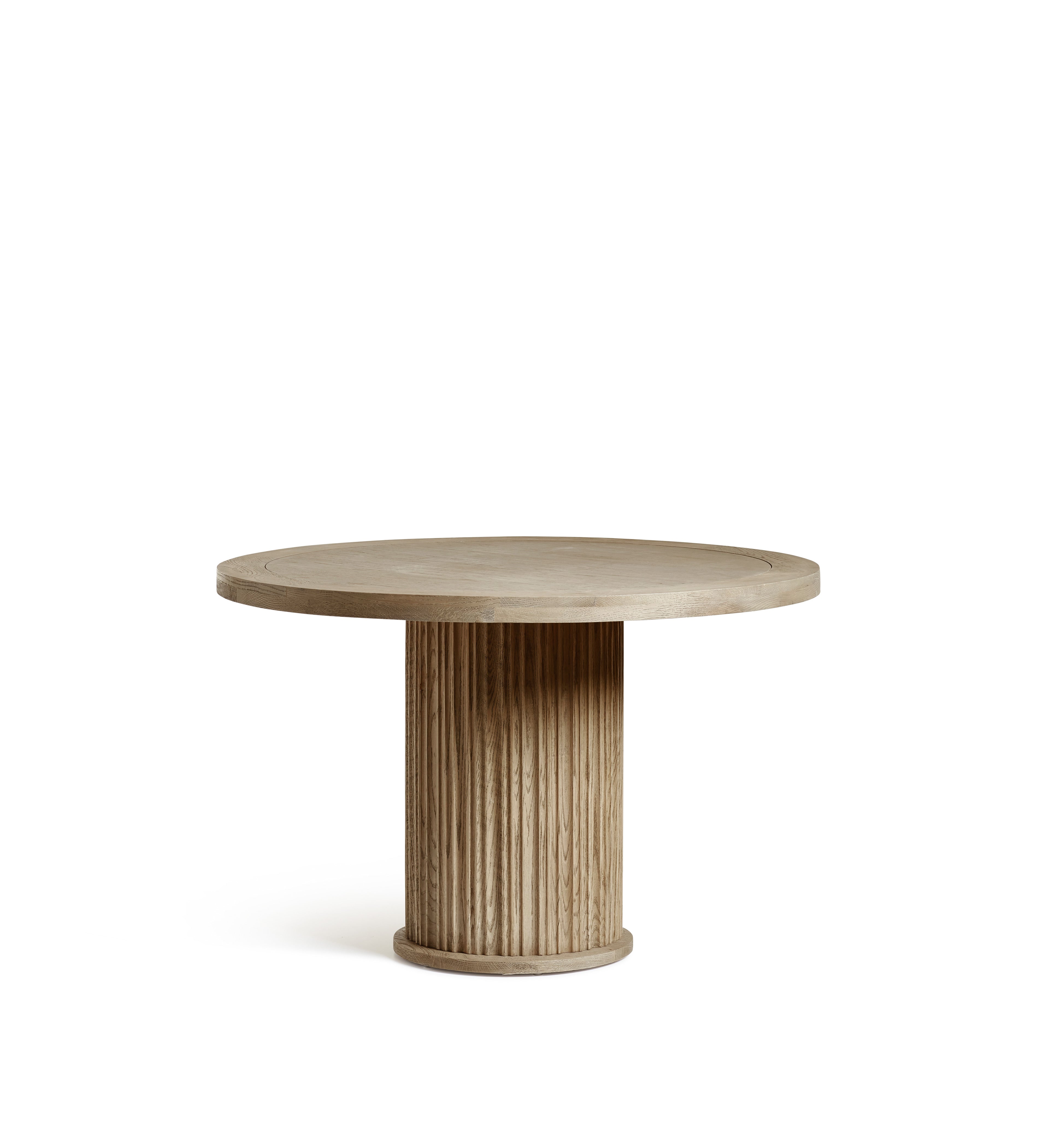 Marcus Round Dining Table - Small - Weathered Oak Brown | OKA
