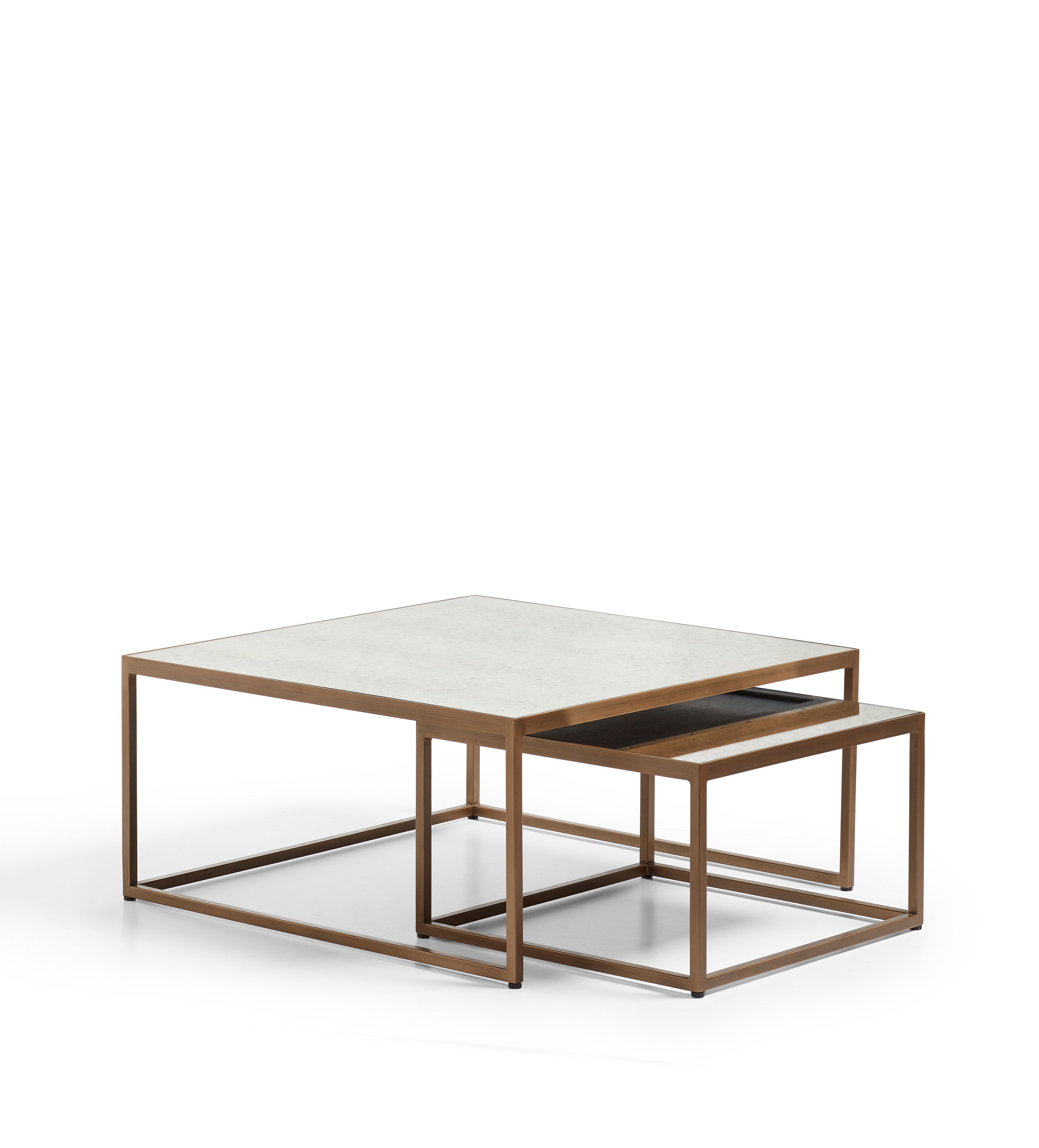 Solasta Nesting Coffee Table - Antique Bronze | OKA