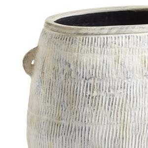 Chasca Planter - Brushed White | OKA