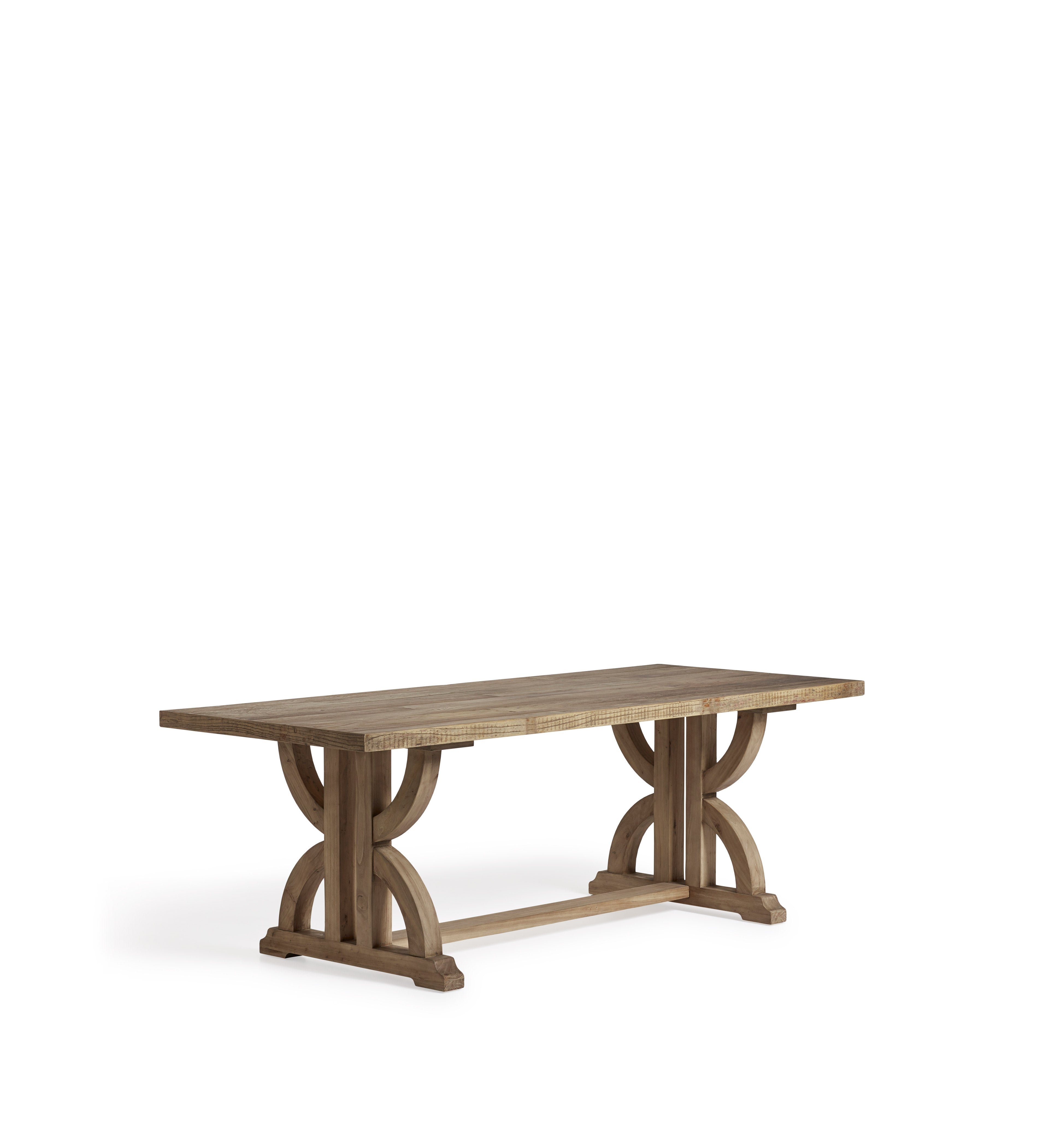 Tempus Dining Table - Natural Recycled Elm Wood | OKA
