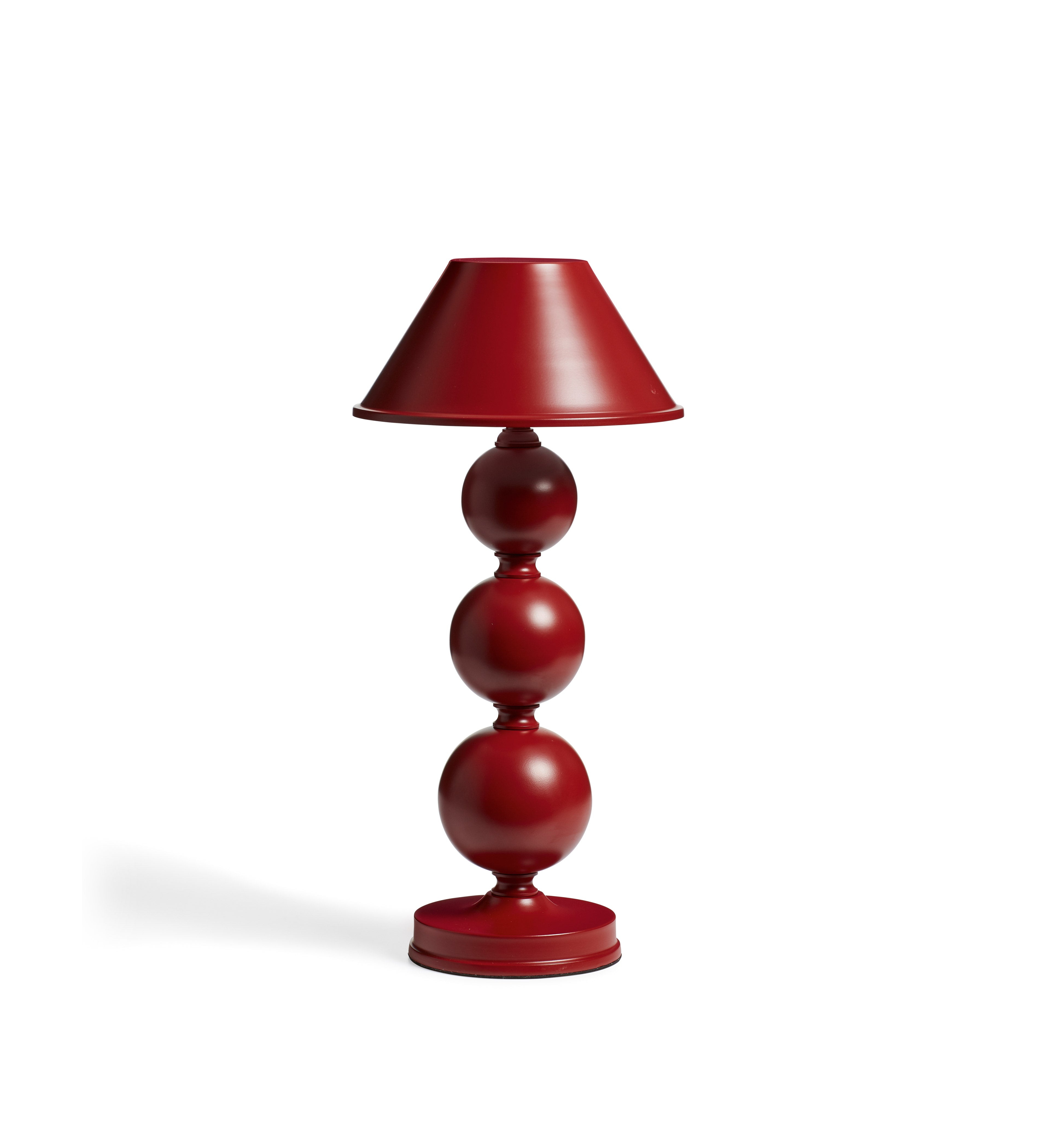 Triya Wireless Table Lamp and Shade - Red | OKA