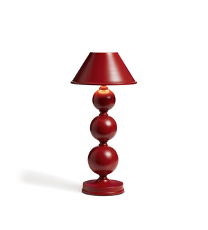 Triya Wireless Table Lamp and Shade - Red | OKA